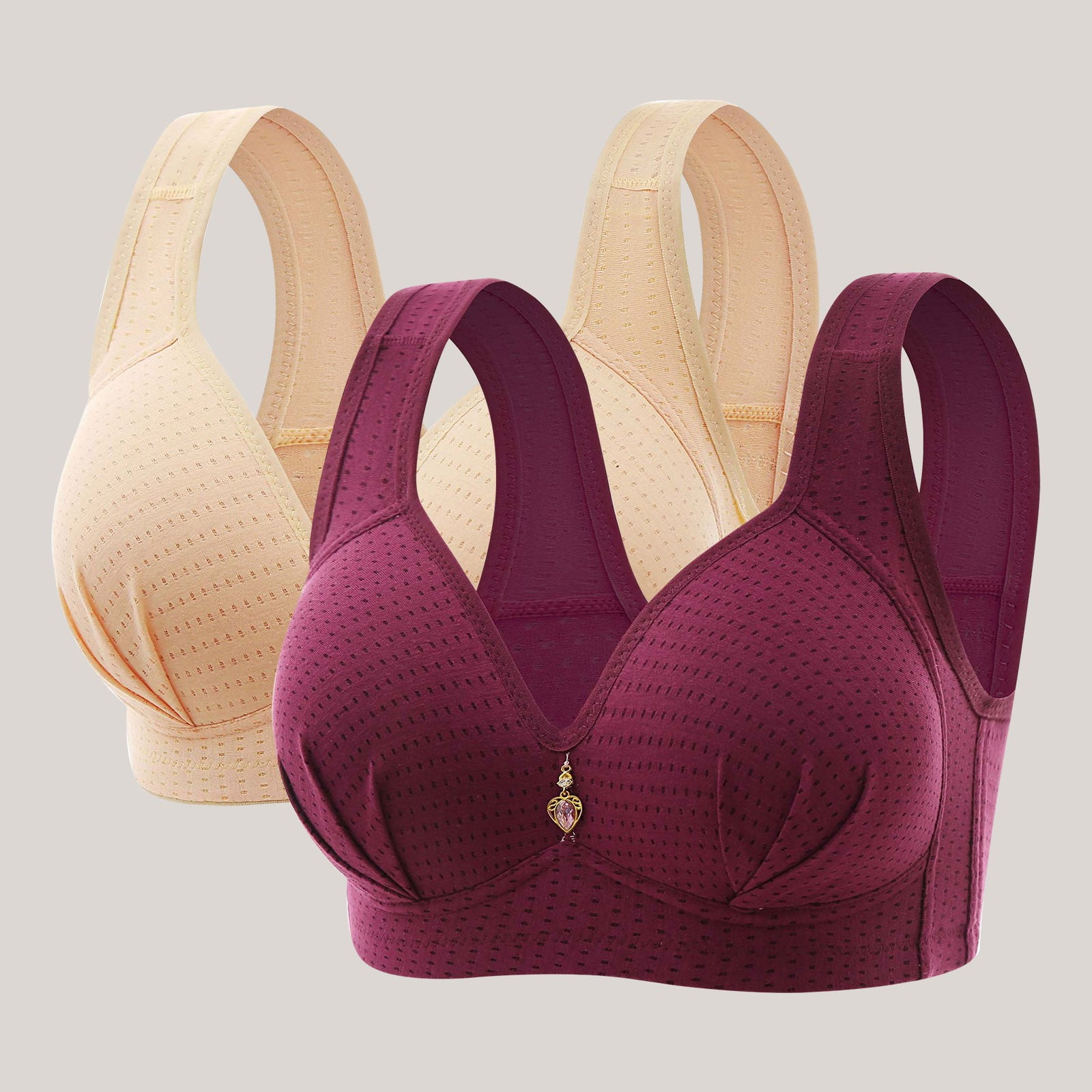 Clearance & Promo, Breathable Bra Underwear, Embroidered Comfort, No ...
