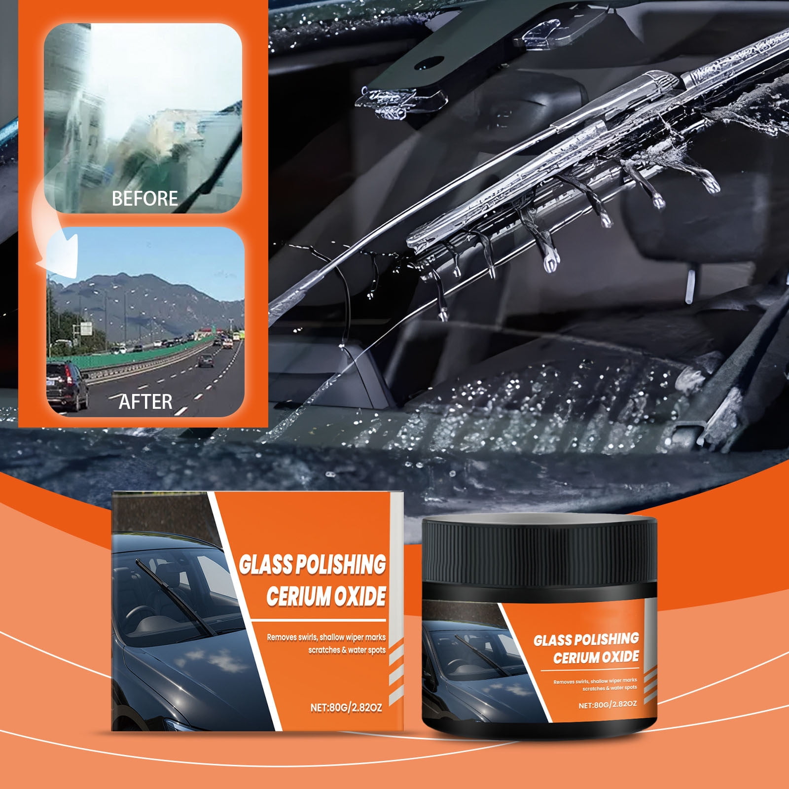 Clearance & Promo, Cerium Oxide Glass Polish, Swirls Removal, Scratch Repair, Water Spot, Oil ...