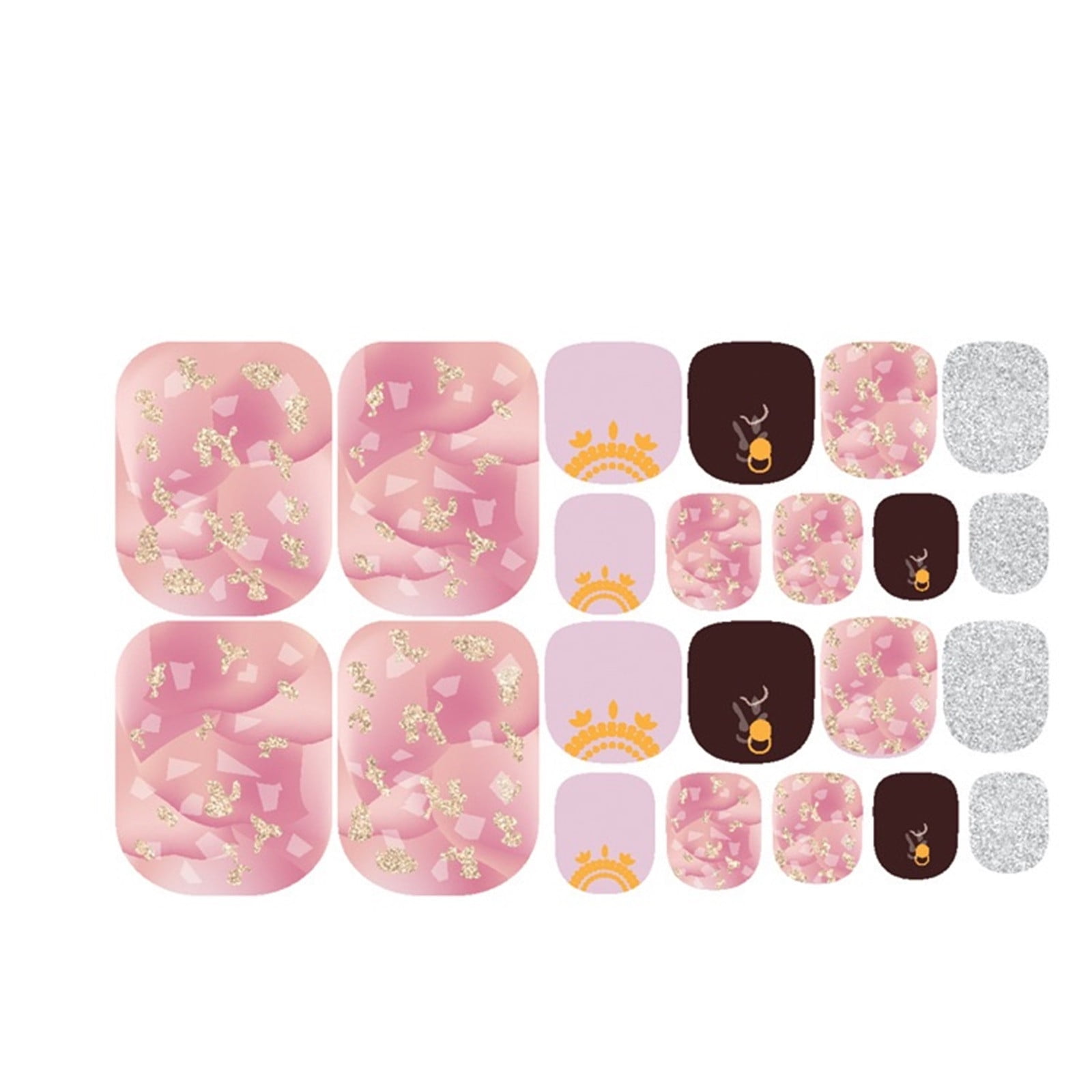 Clearance & Promo, Cute Toe Nail Stickers, 22 Pack, Summer Fashion ...