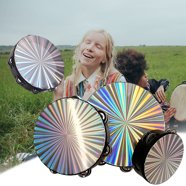 Tambourine Double Row Metal Jingles Bell Hand Held Percussion Half Moon ...