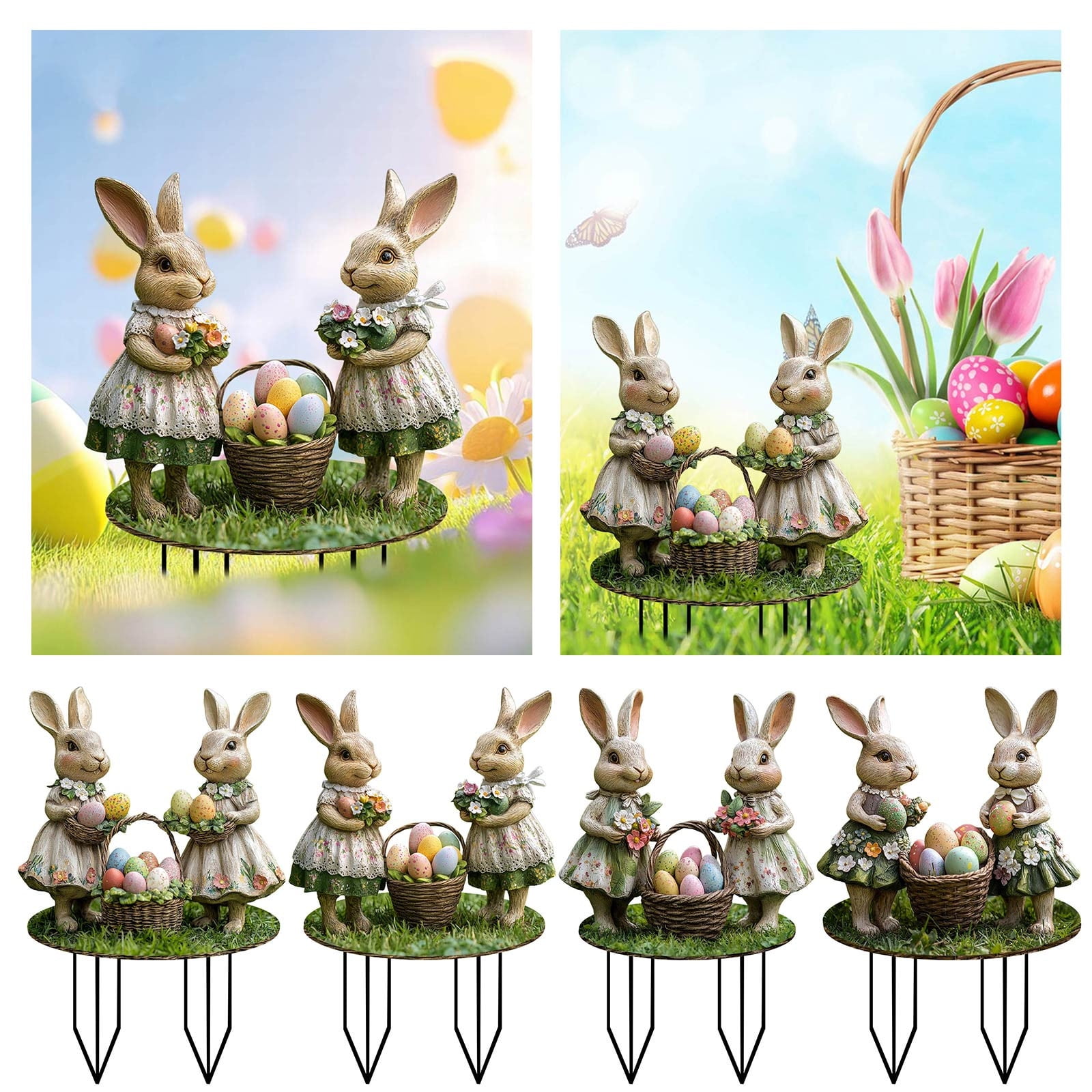 Clearance & Promo,Easter Egg Hunt Decorations,Realistic Colored Eggs ...