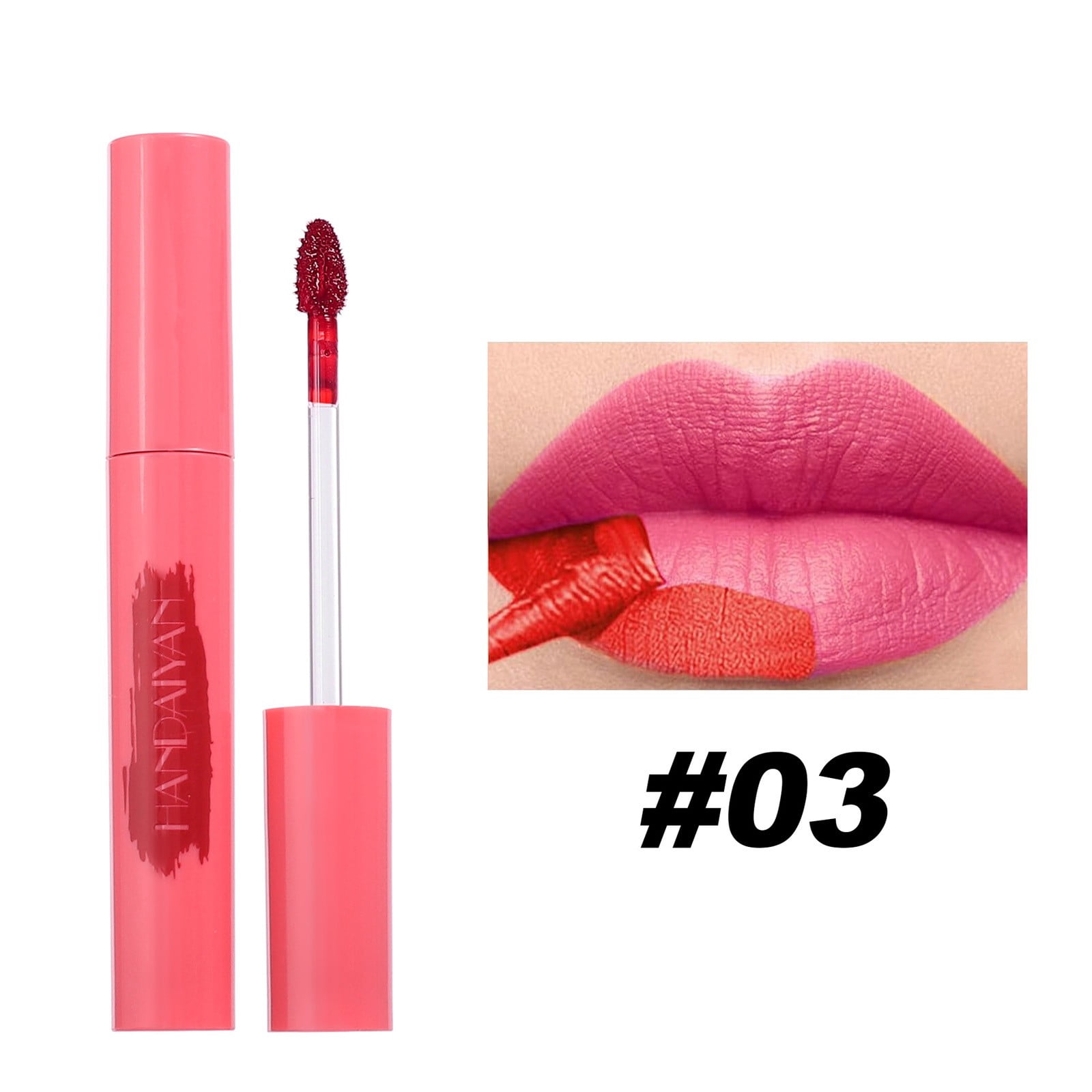 Clearance & Promo, Makeup Dyeing Lip Tearing Gloss, Matte Red Lip Glaze ...