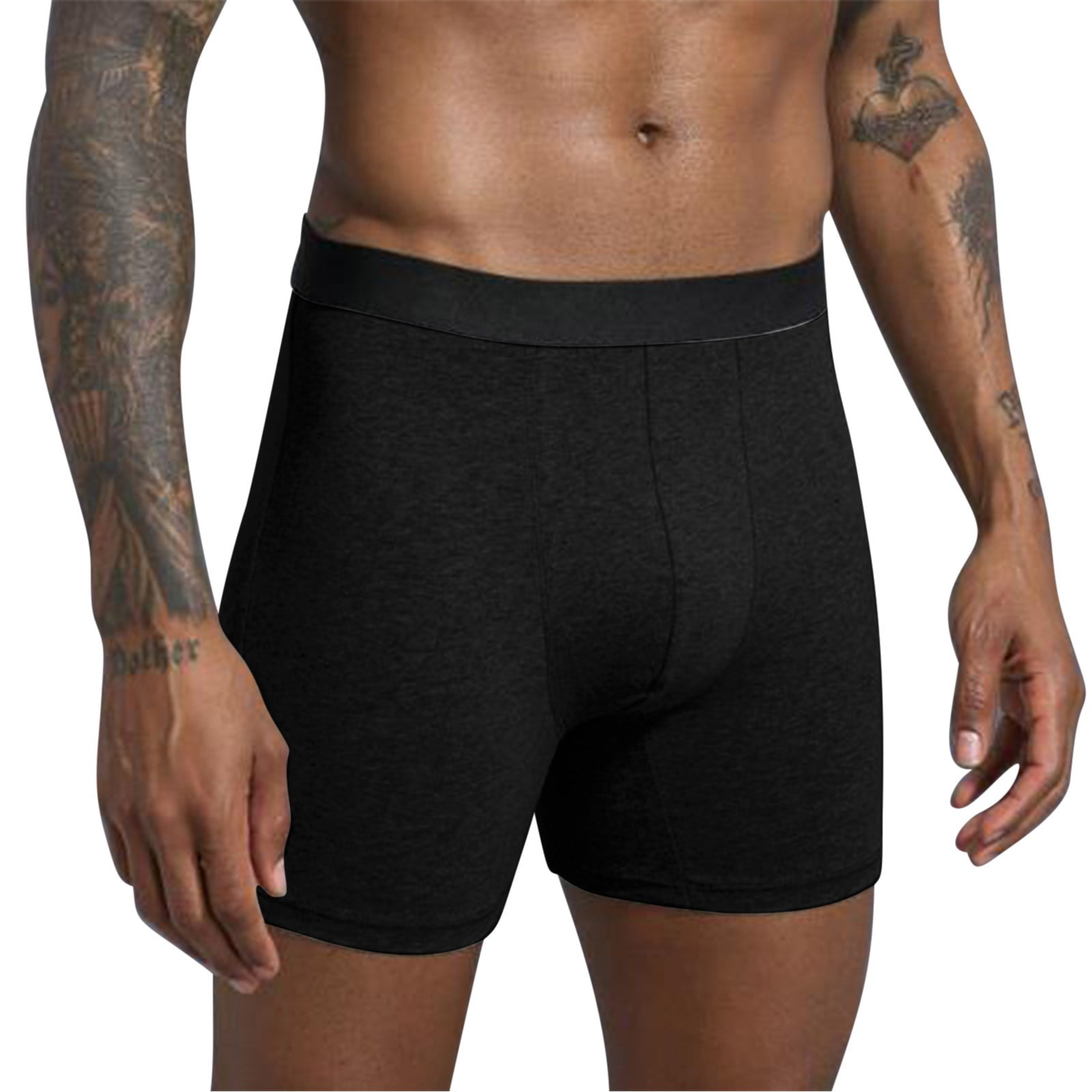 Seek Options, Men's Cotton Underwear, Flat Cornered, Sports Solid Color ...