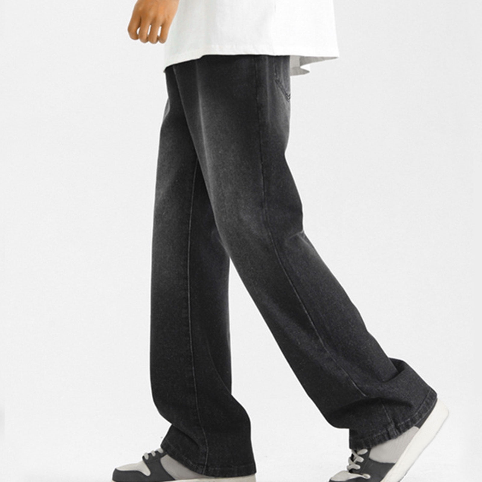 Clearance & Promo,Men's Vintage Gradient Pattern Design Denim Straight ...