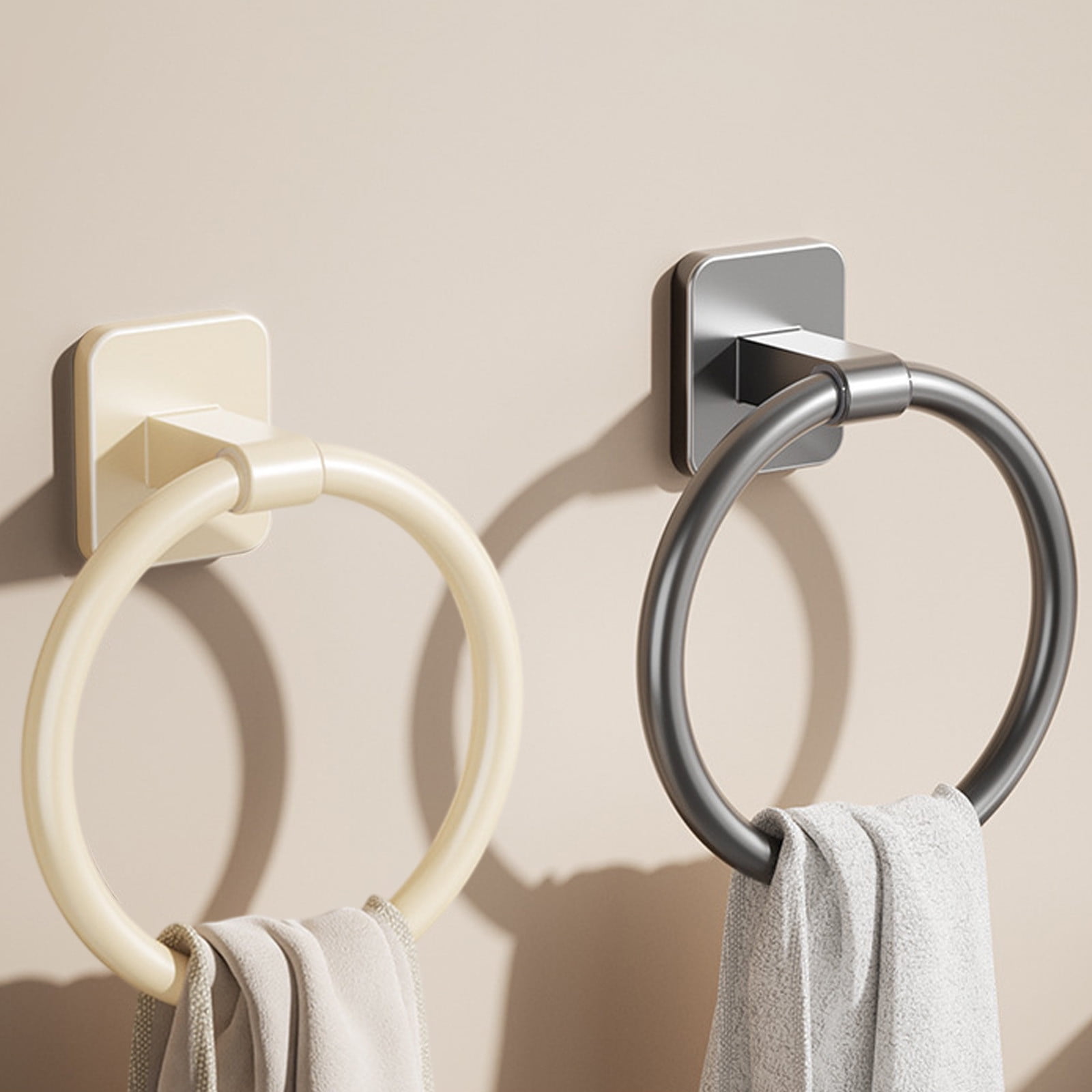Clearance & Promo, Minimalist Wall-Mounted Towel Ring, Round Small-Size ...