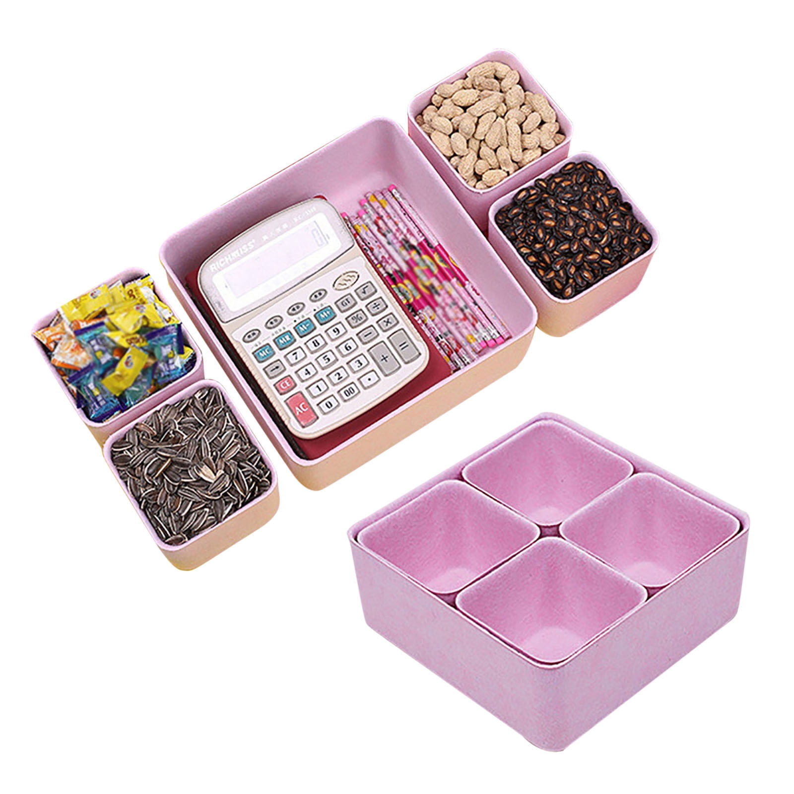 Clearance & Promo, One-Piece Office Desktop Debris Storage Box 5-Piece ...