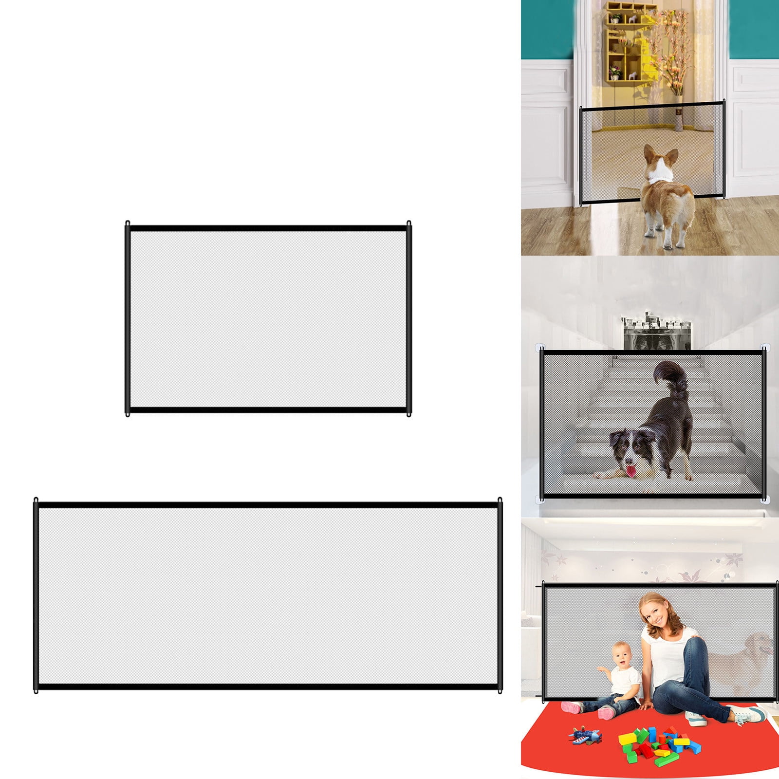 Promo,Pet Fence for Home Use,No Drilling Isolation Net for Dog and Cat ...