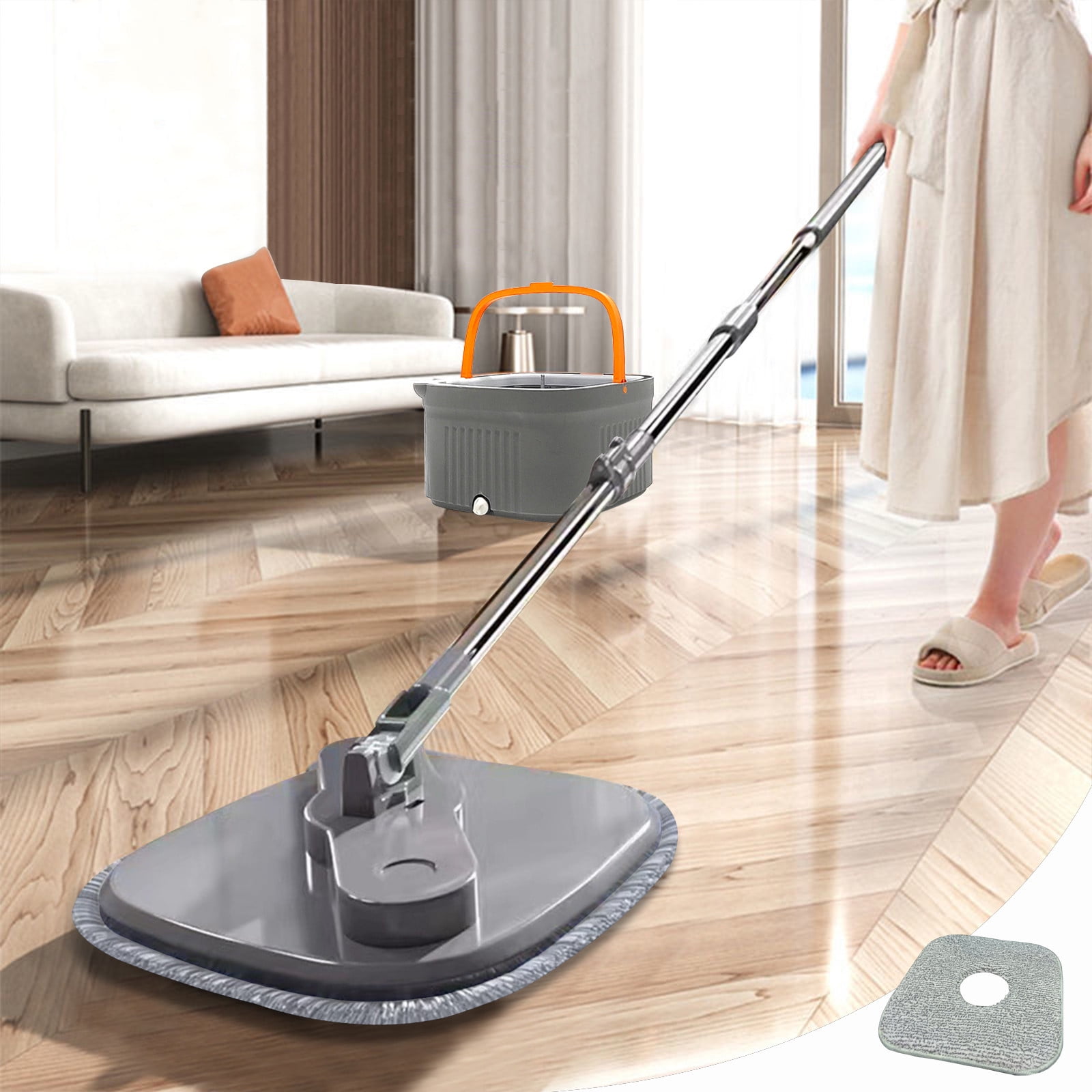 Clearance & Promo! SLMOTUAE Mop And Bucket With Wringer Set Support ...