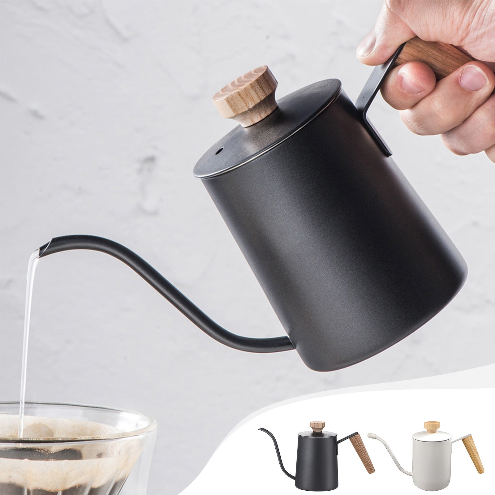 Clearance & Promo, Stainless Steel Coffee Pot, Drip Coffee Pot, Home ...