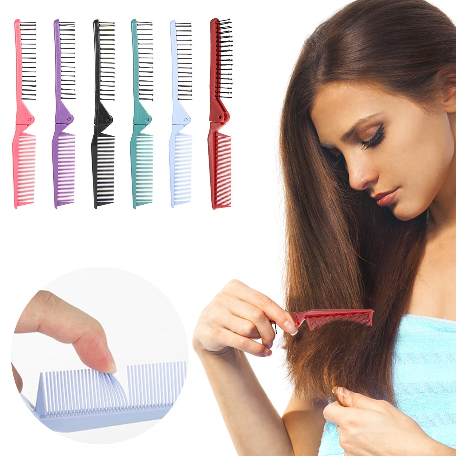 Promo,Travel Portable Folding Dual Comb,Wholesale Makeup Comb for ...