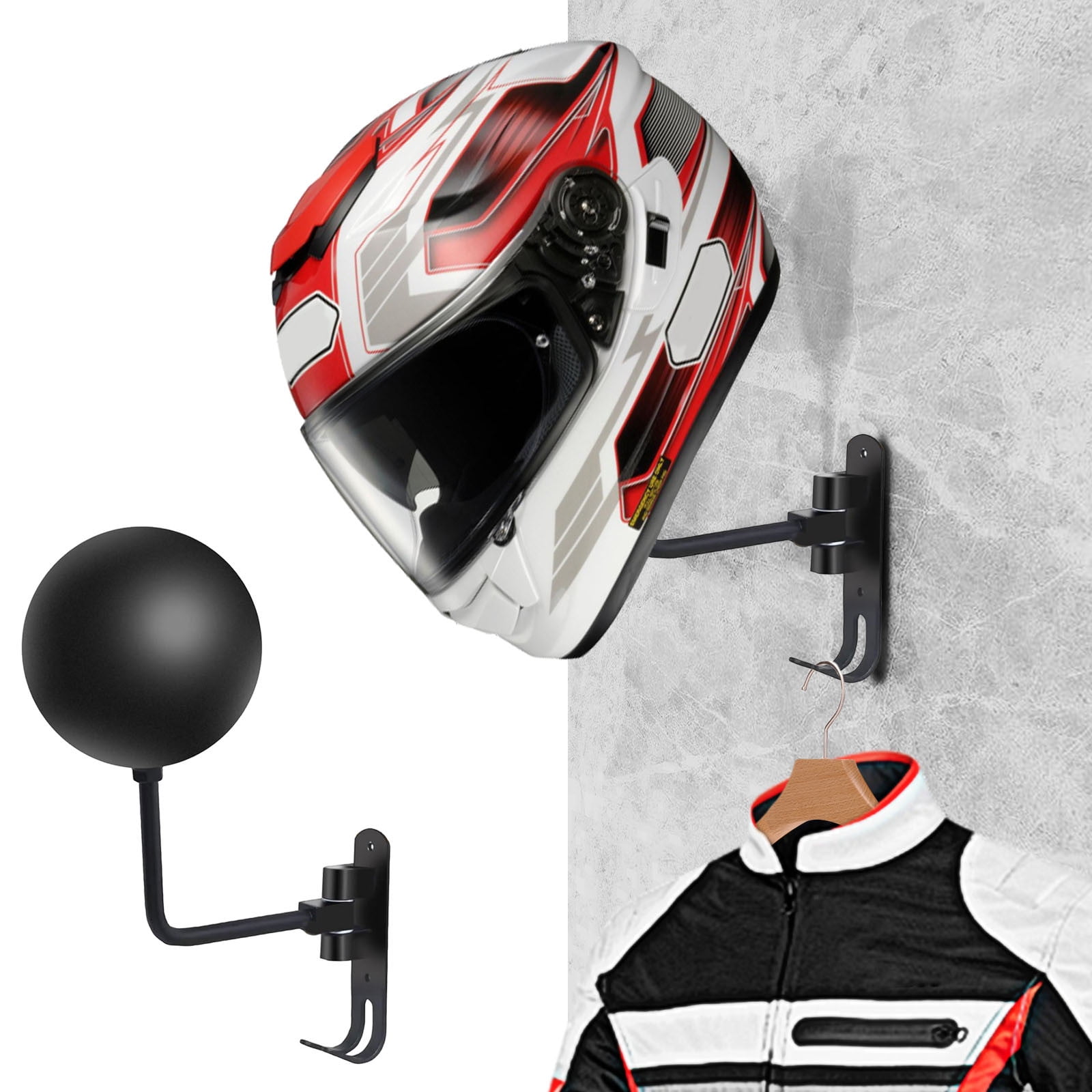Clearance & Promo, Universal Motorcycle Helmet Rack Wall Mounted ...