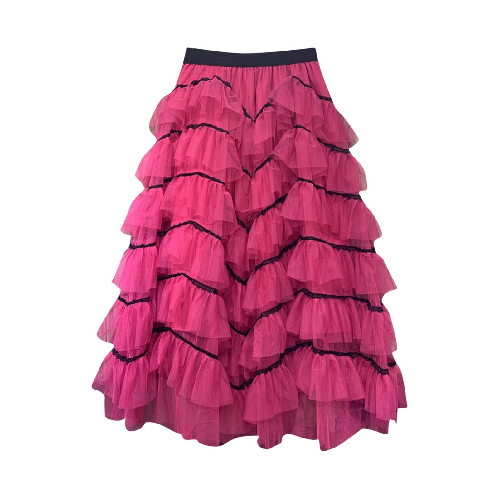 Clearance & Promo, Woman Border Cake Skirt Net Yarn High Waist Slim ...
