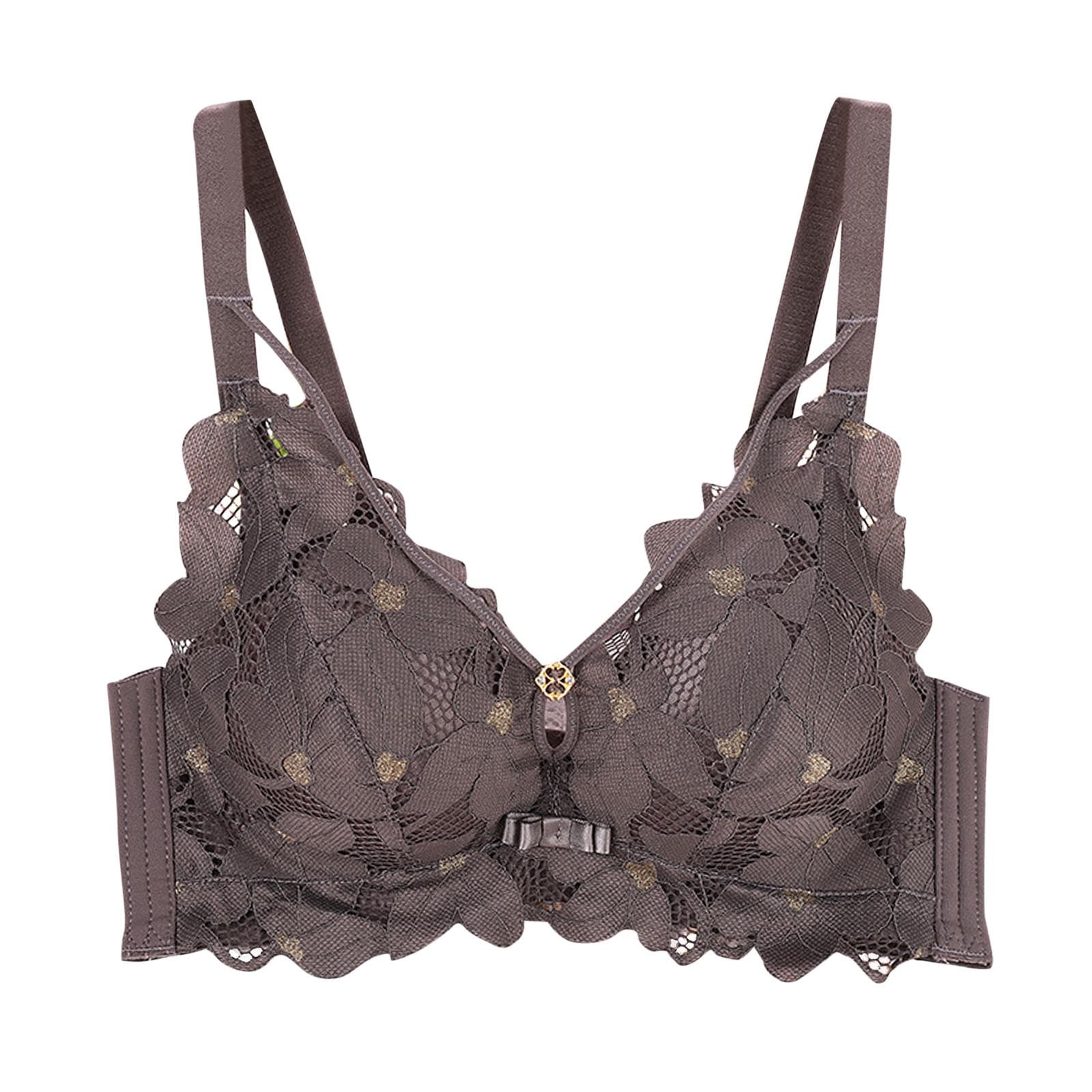 Clearance & Promo,Womens Solid Color Breast Collection Sagging Plus Size Bra Summer Ultra-thin ...