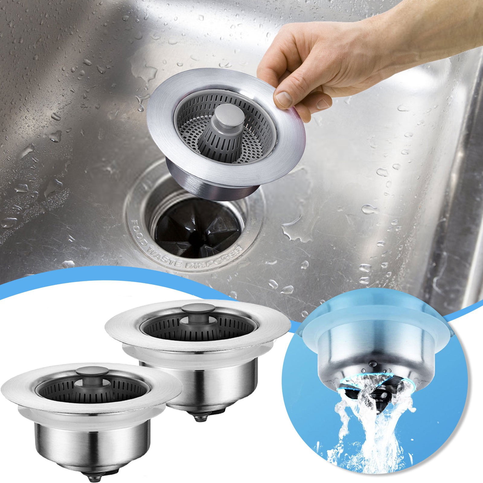 Clearance Promotion CSEONE 2pc Kitchen Sink Dishwashing Basin,Stainless ...