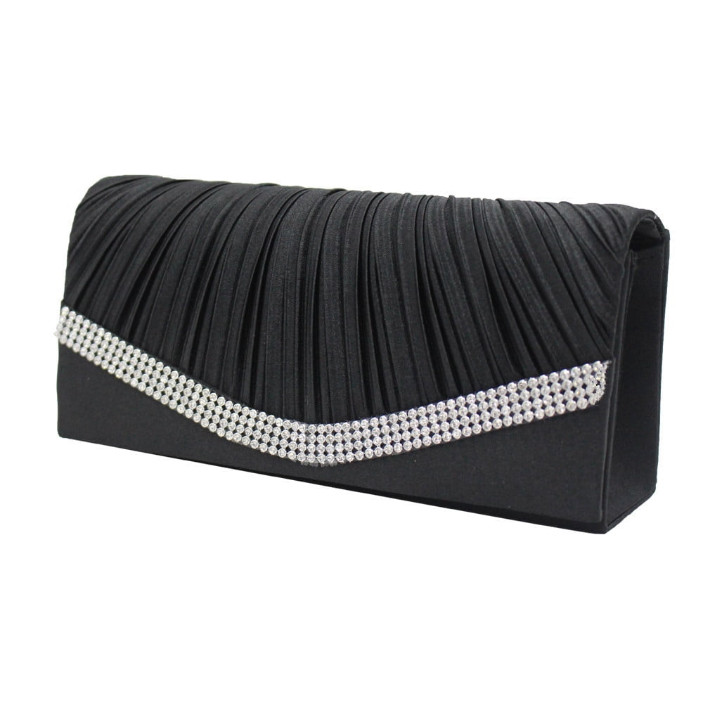 Clearance Purses and Handbags for WomenPleated Satin Wedding Evening ...