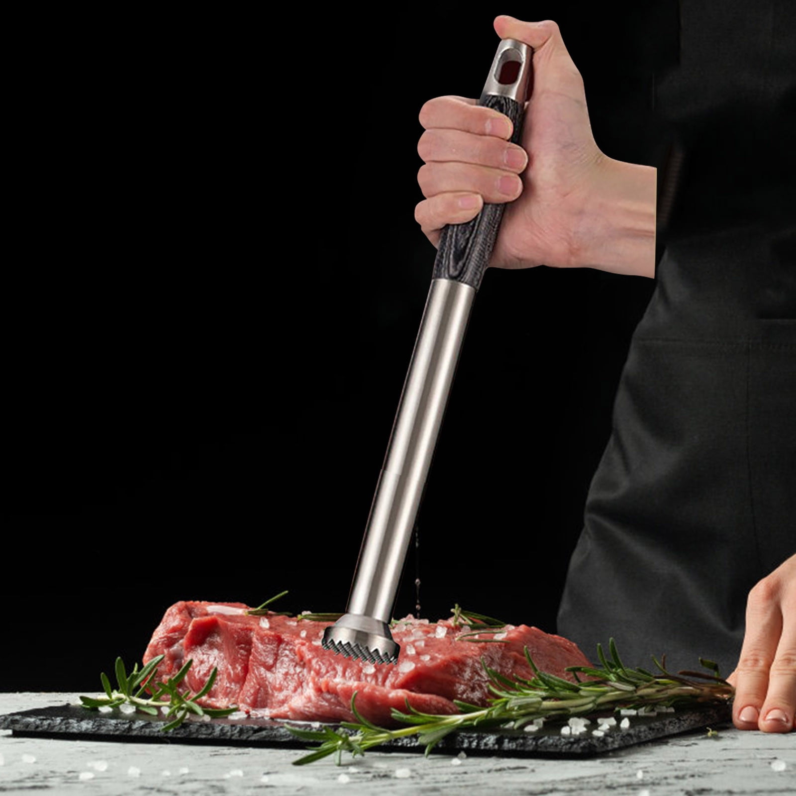 Qnjujn Stainless Steel Meat Tenderizer & Ice Crusher - Multi-Purpose ...