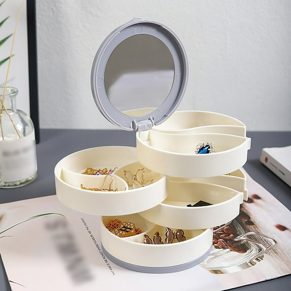 Clearance Rack under $10,Rotating Multilayer Jewelry Box Ear Storage ...