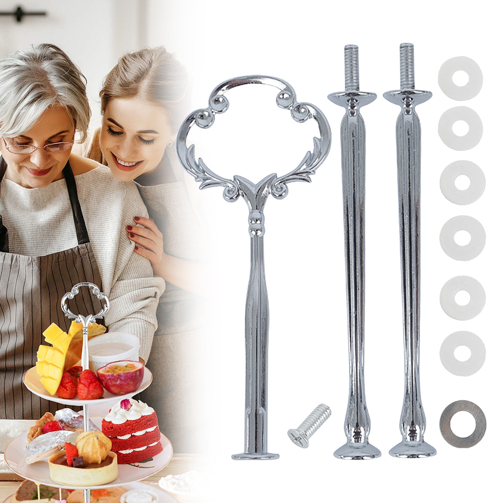 Clearance Rack under $5 1 Set Cake Tray Stand Handle Cupcake Dessert ...