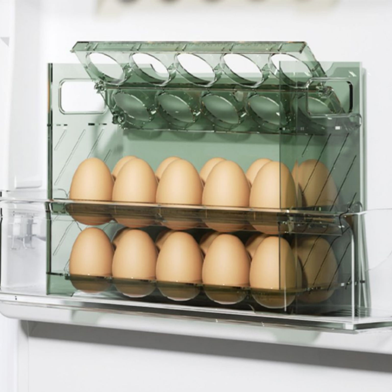 Refrigerator Reversible Eggs Shelf Refrigerator Side Door 3 Layer Eggs ...