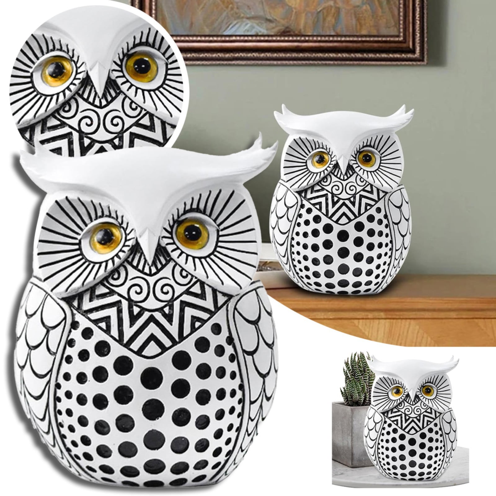 Clearance! Resin Owl Decoration Resin Mini Owl Decoration Mini Handmade ...