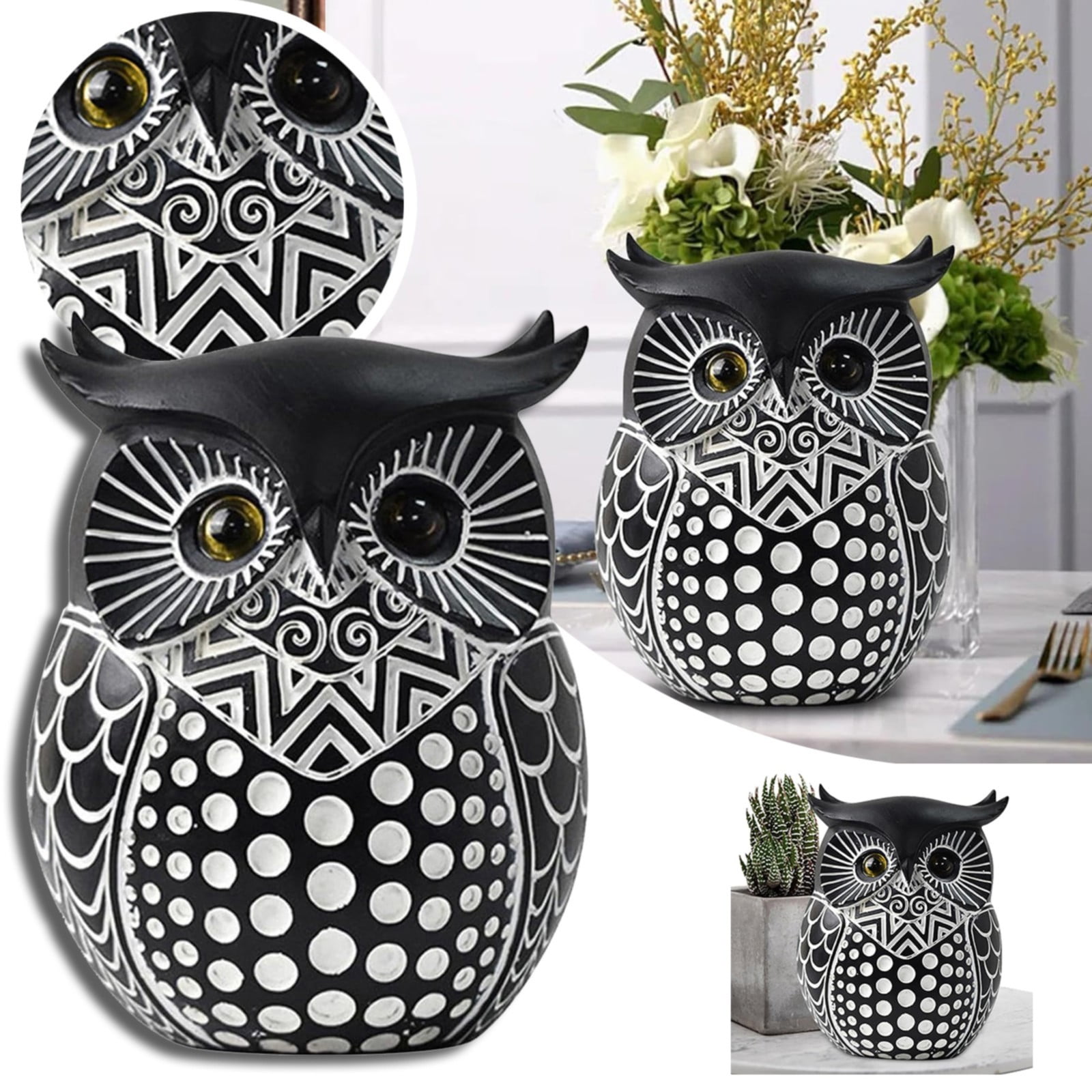 Clearance! Resin Owl Decoration Resin Mini Owl Decoration Mini Handmade ...