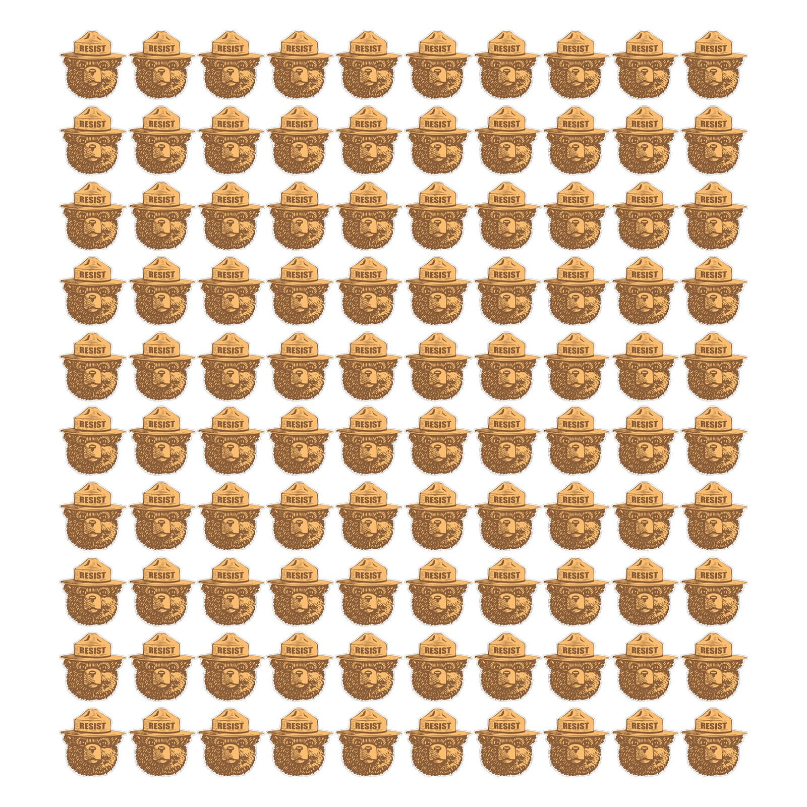 Clearance!!Resist Sticker Vinyl Decal Bumper Sticker 5" Bear Resist ...