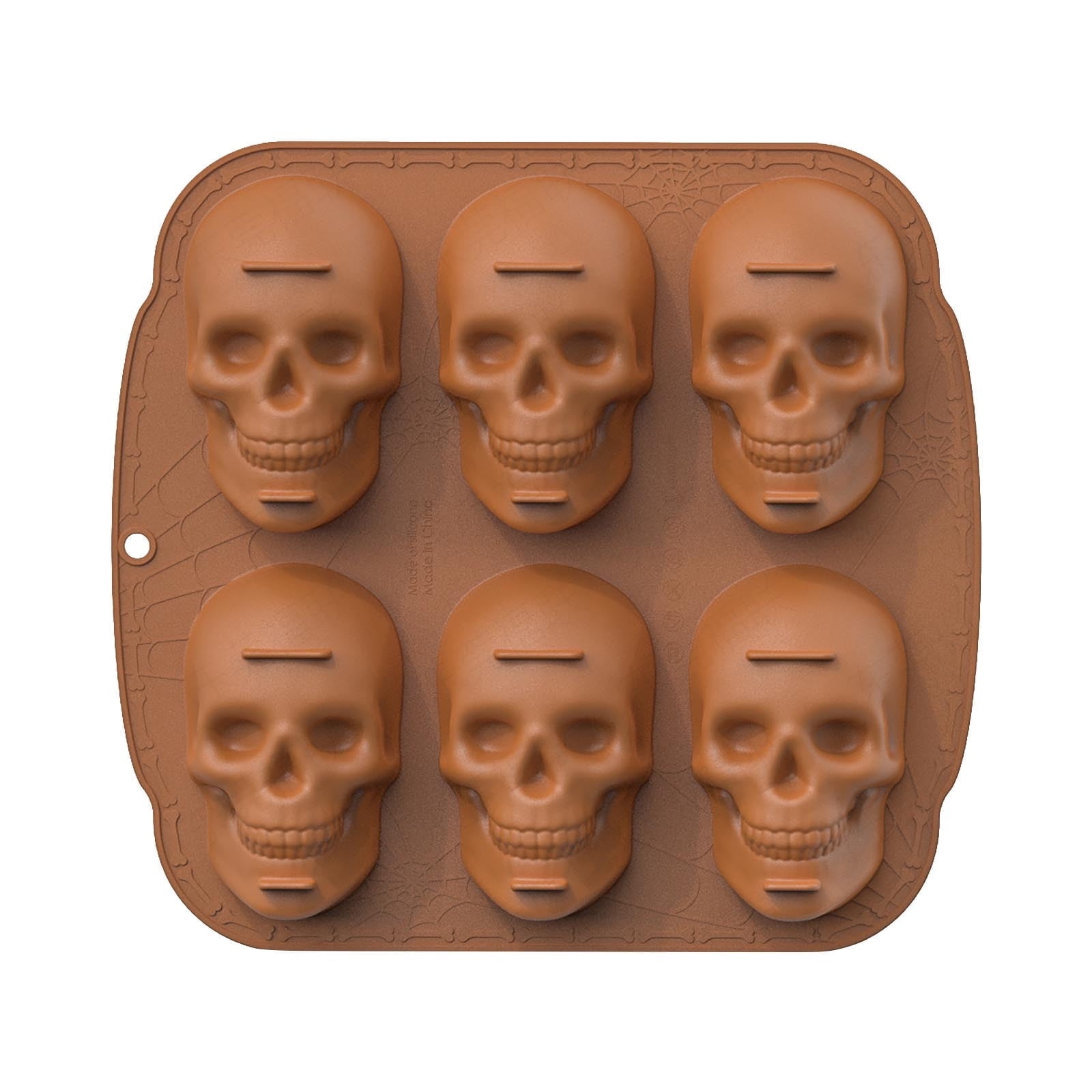Rewenti 6-Piece Silicone Skull Cake Mold, Non-Stick, 6 Count - Walmart.com