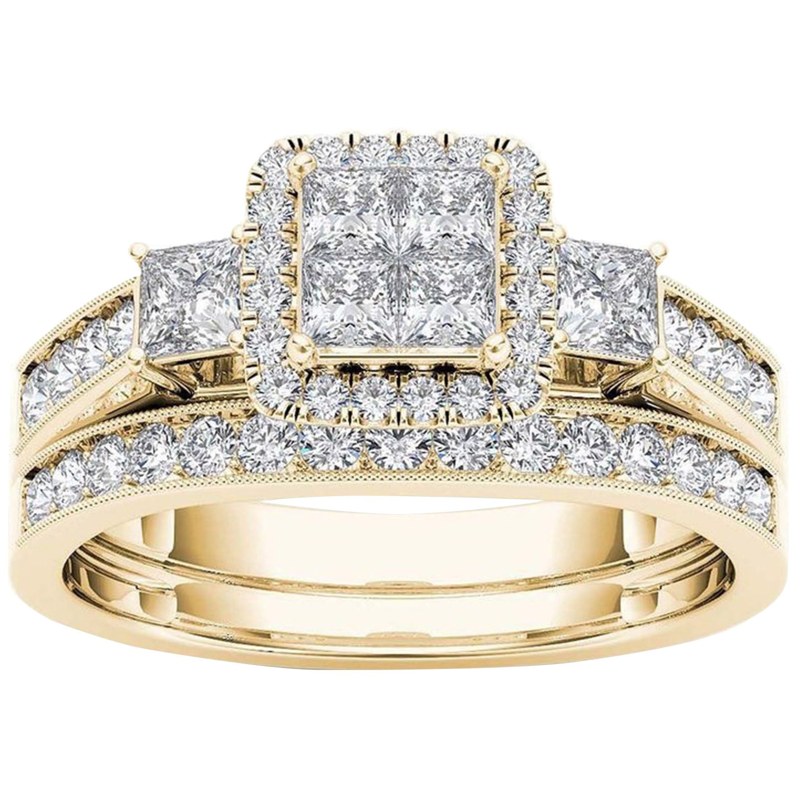 Clearance Rings for Women Teen Girls Engagement Rings 14K Rose Gold ...