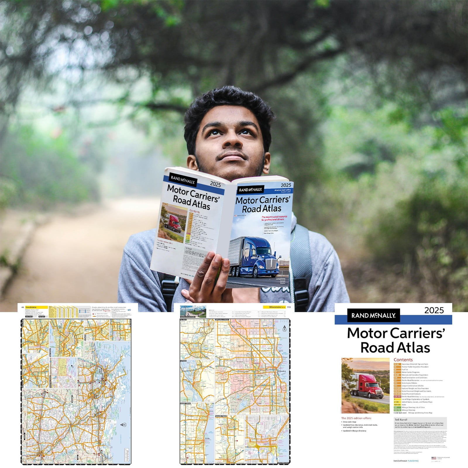 United states road atlas map