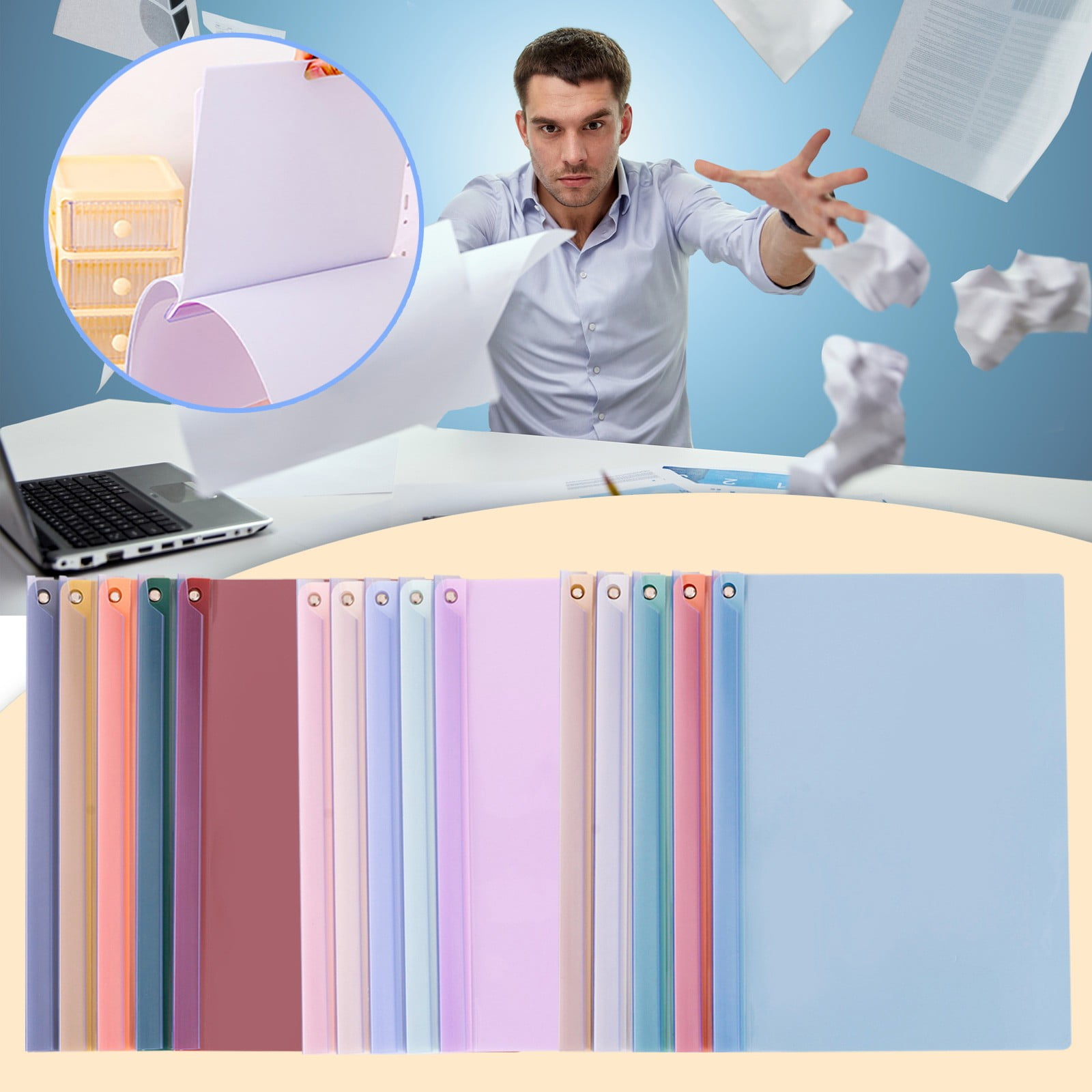 Clearance! Rotating A4 Folder Student Transparent Pull-Out Test Paper ...