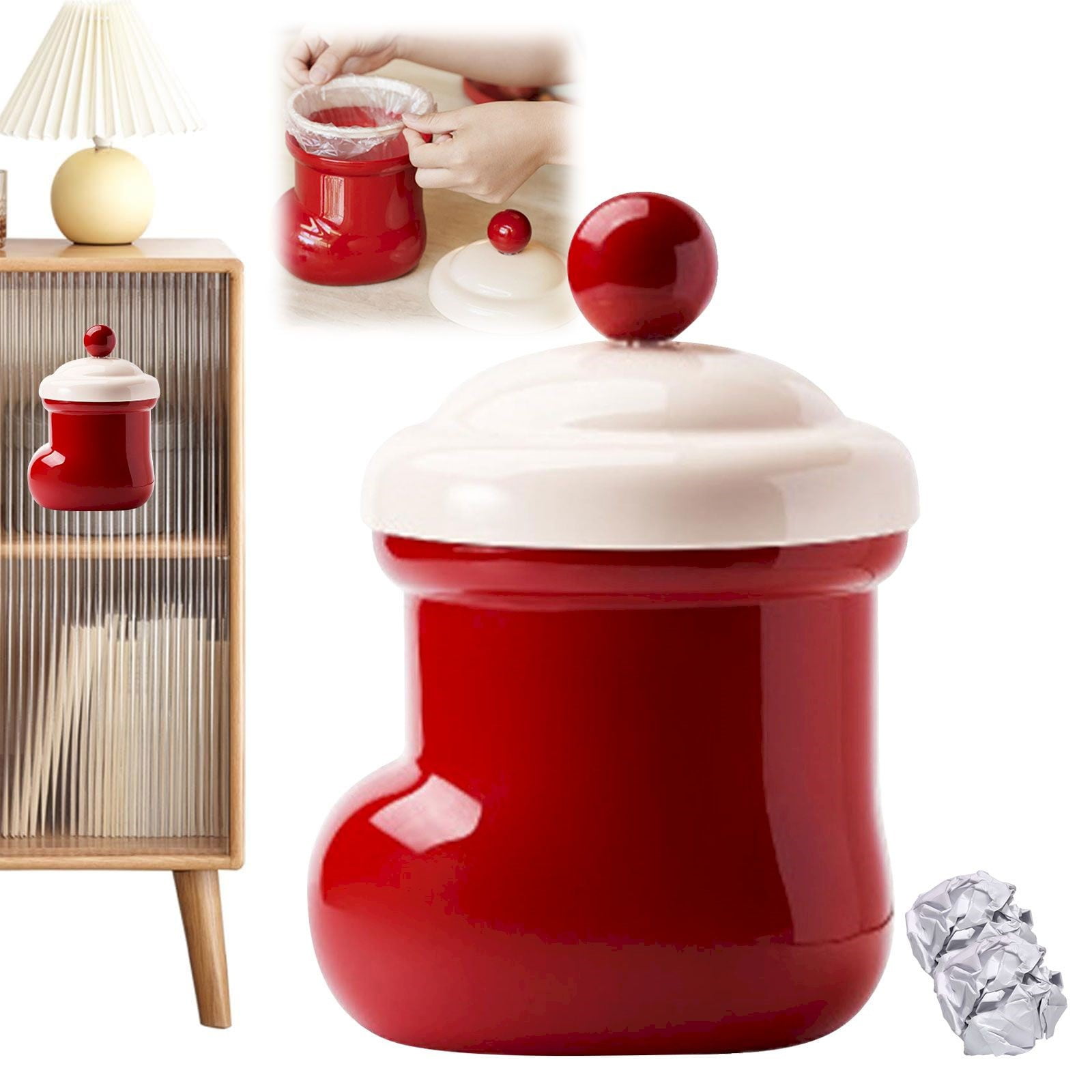 Clearance Rubbish Bags under $7 Tabletop Trash Can Counter Garbage ...