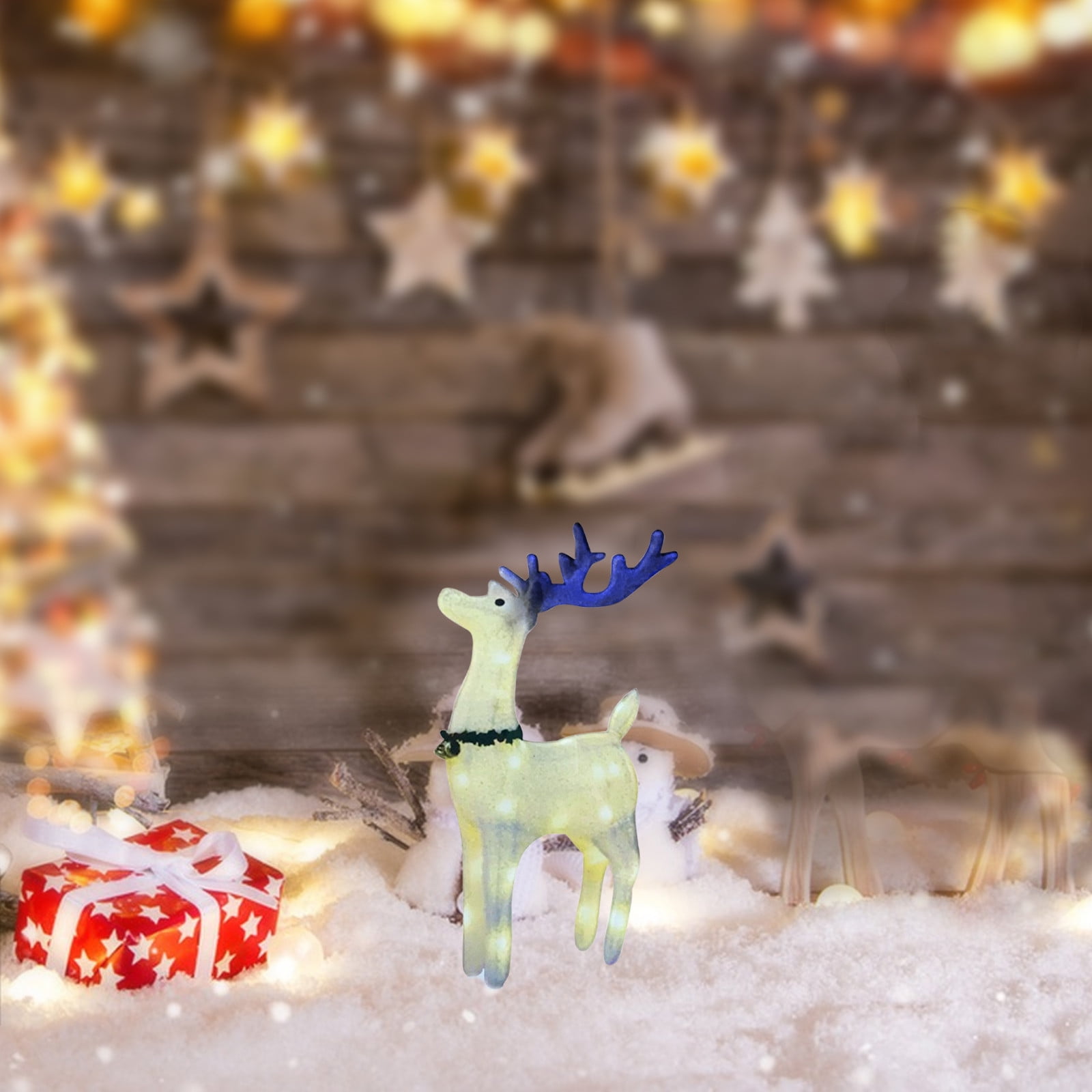 SDJMa Christmas Lighted Reindeer with 70 Warm White Light, Light up ...