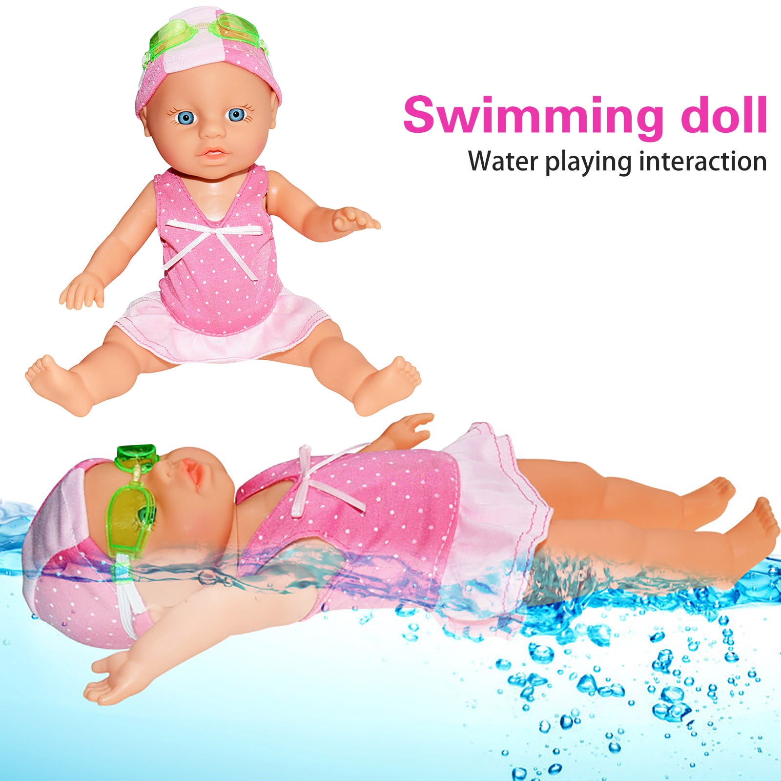 Clearance! SSNTSY Baby Doll That Swims in Water Waterproof Swimming ...