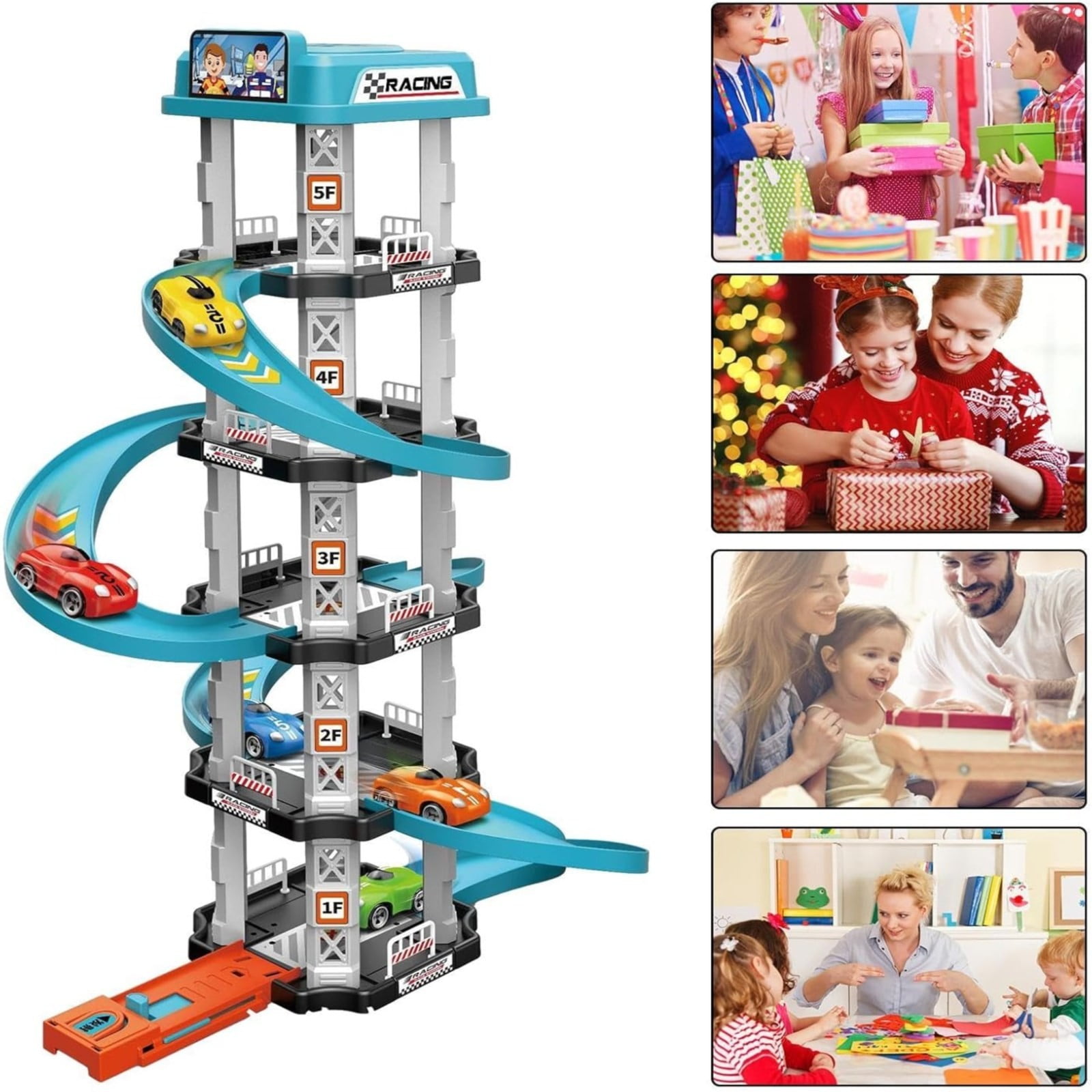 Clearance! SSNTSY Education Kids Car Ramp | Race Car Ramp Track Toy ...