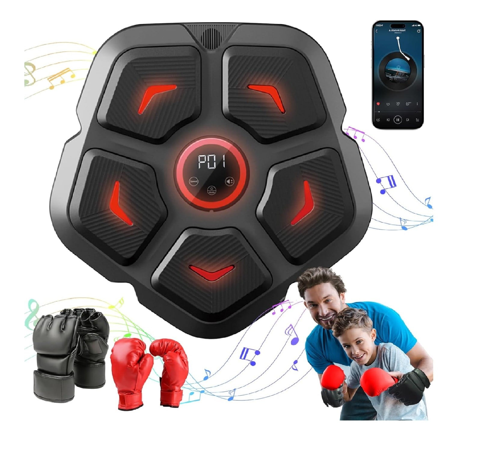 Clearance! SSNTSY Music Boxing Machine Wall Mounted Music Smart Boxing ...