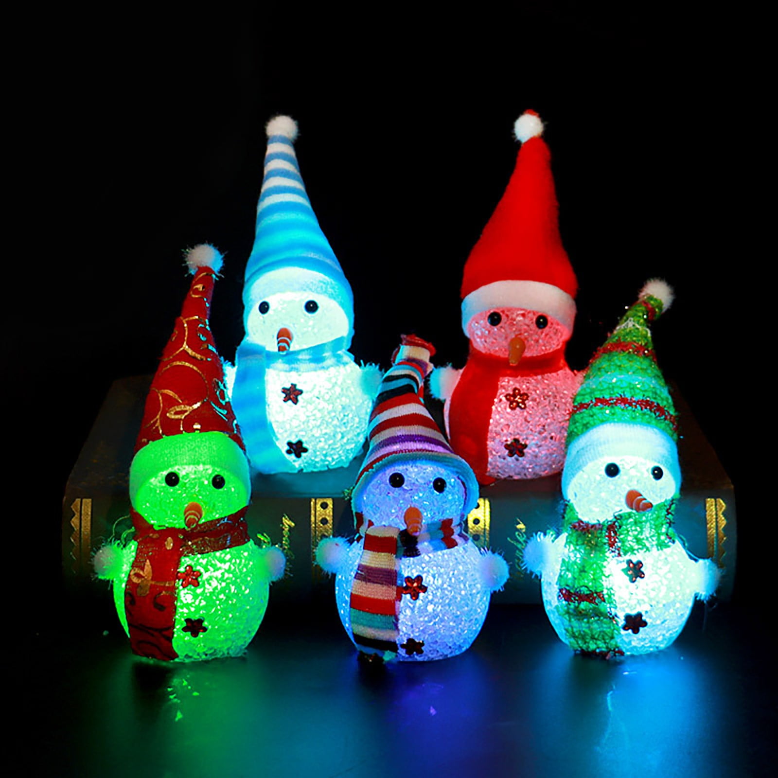 Clearance! SSNTSY Plush toy Glowing Christmas Snowman Toy Glowing ...