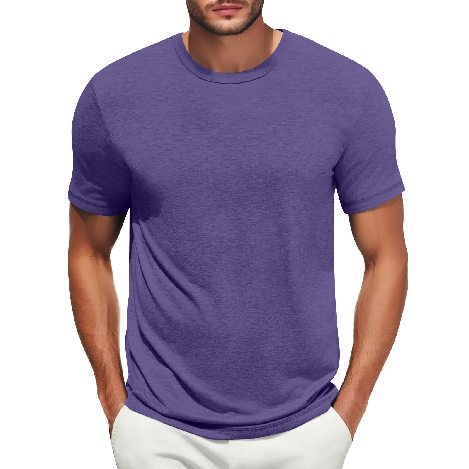 Clearance!SUETCH Muscle Shirts for Men,Crew Neck Tees Premium Men's T ...