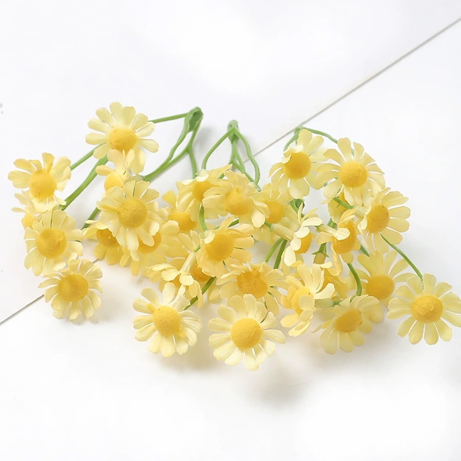 10 Mini Artificial Daisies Small Marguerite Flowers Fake Spring Flowers ...