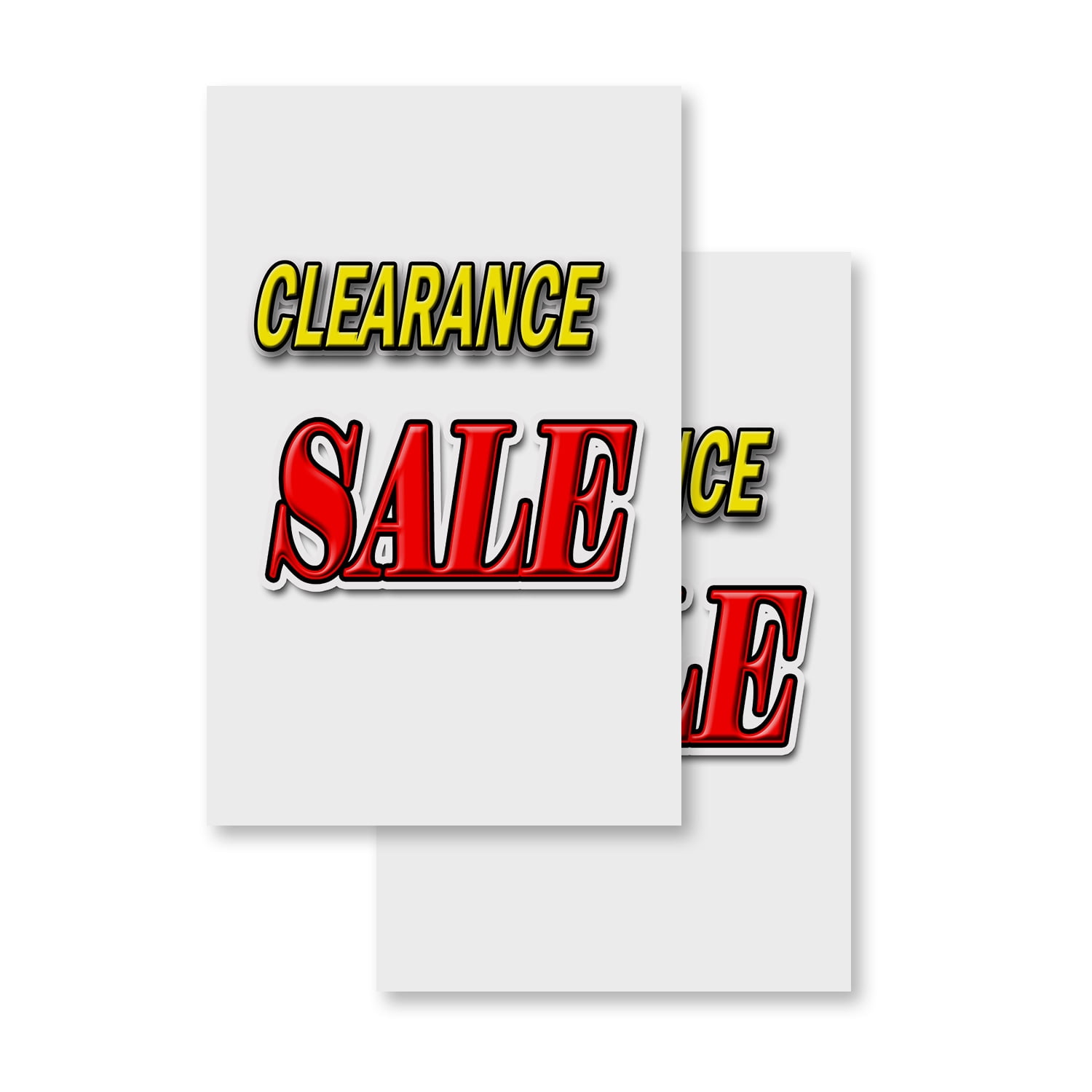 Clearance Sale (2-PACK) 24" x 36" Vinyl Decals | Sign Insert Peel ...