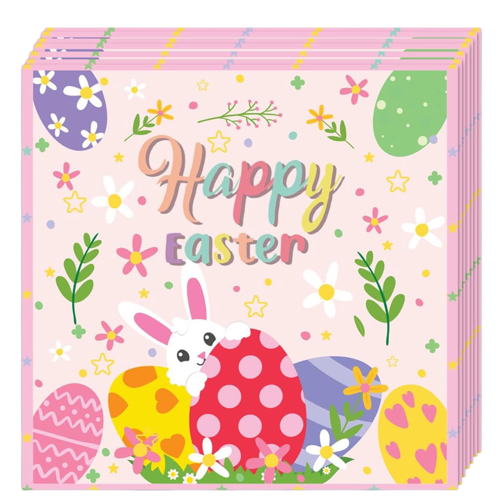 20 Count Easter Paper Napkins Set, Heavy Duty Easter Dinnerware for ...