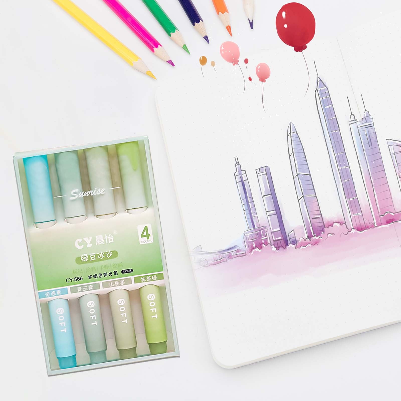 Clearance Sale!4 Packs Highlighters Assorted Colors Highlighters And ...