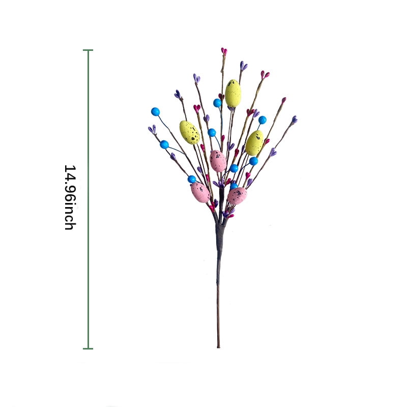 Clearance Sale!5 Pack Easter Spray Vine with Pastel Easter Eggs,15Inch ...