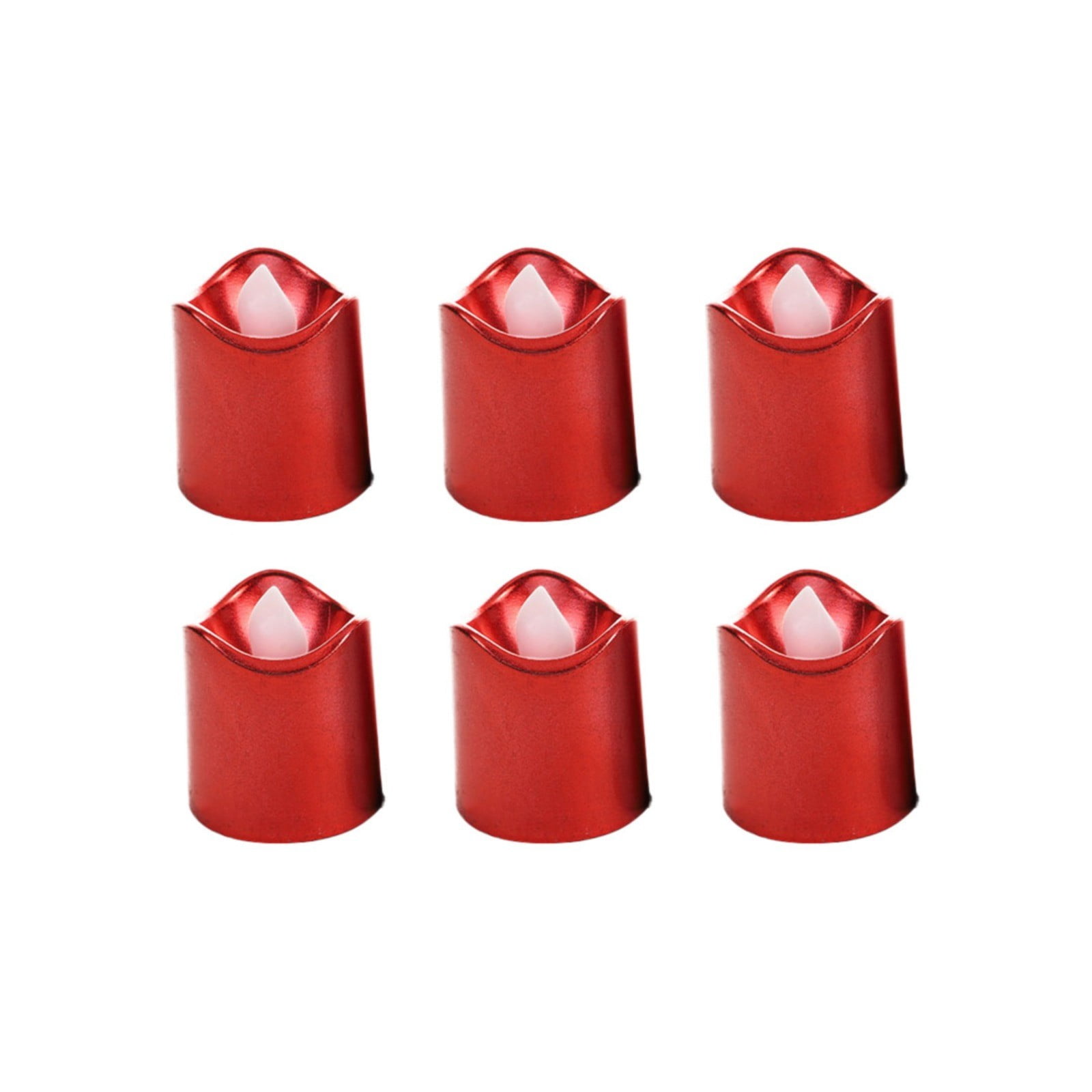Clearance Sale! 6 Pcs Red Flameless Votive Candles Battery Operated ...