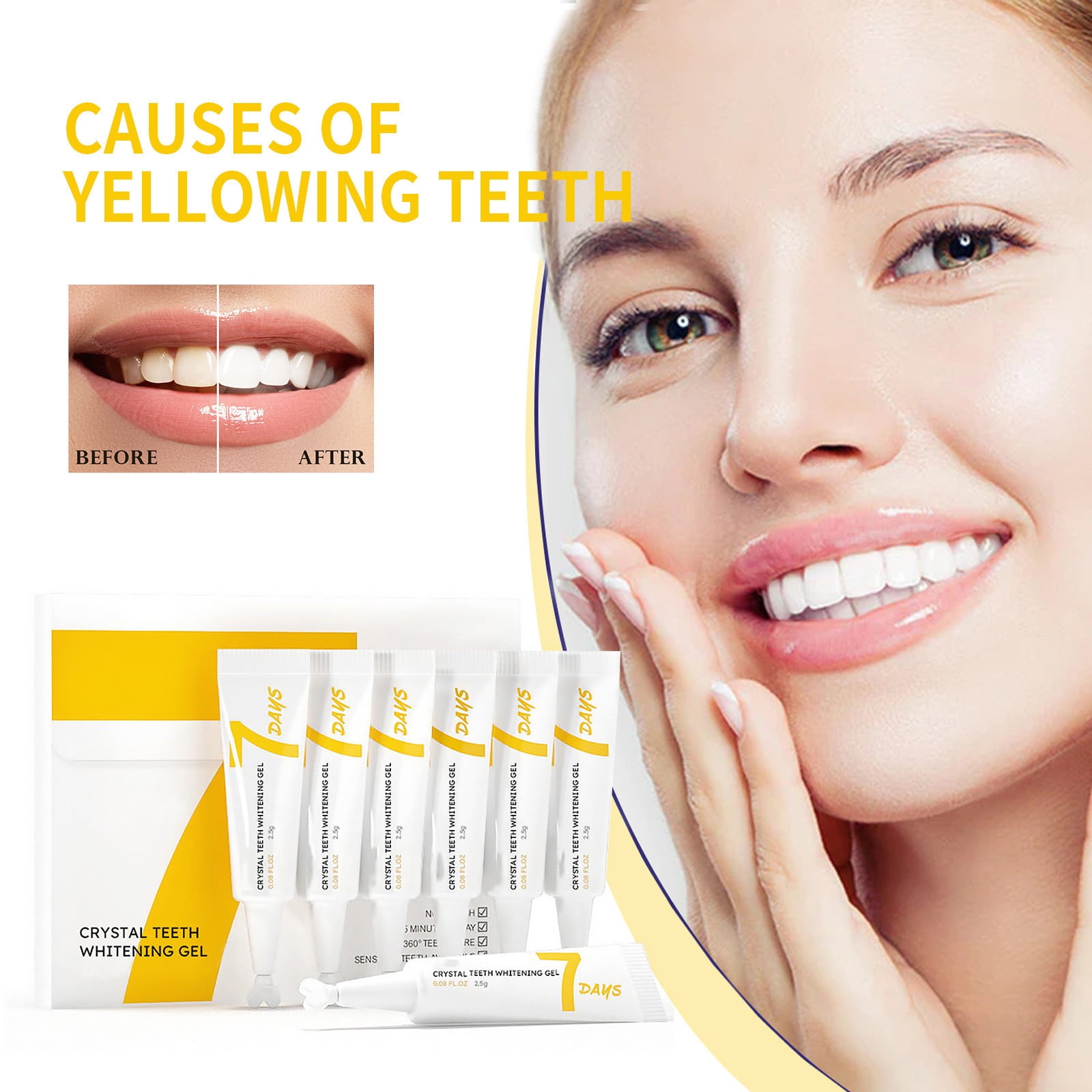 Clearance Sale,7-Stick Teeth Serum, Powerful Teeth Deep Cleaning Gel ...