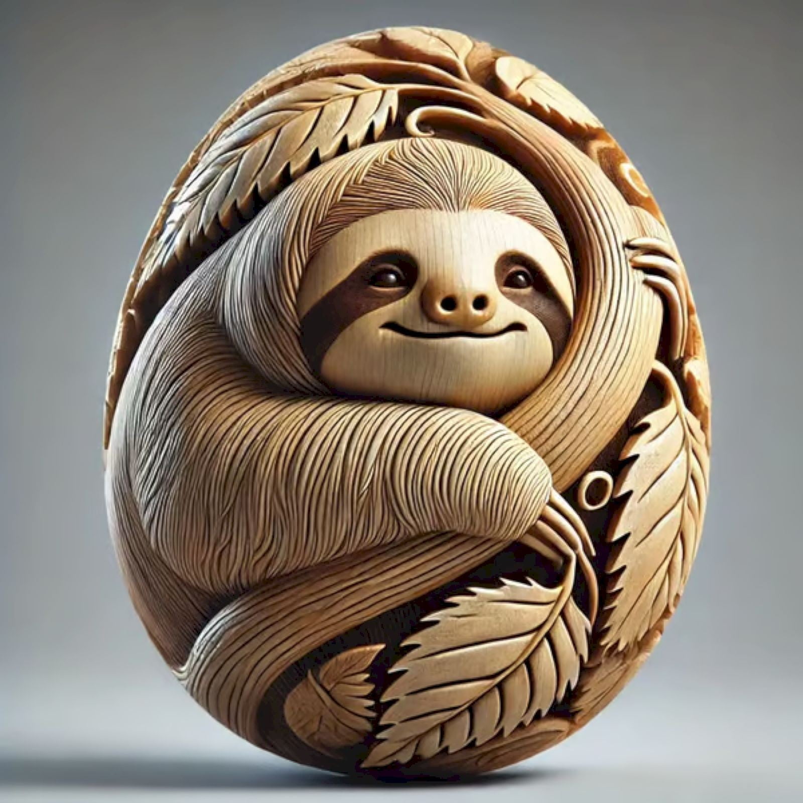 Clearance Sale!Aopfjg Animal Easter Carving Craft Egg Easter Carved ...