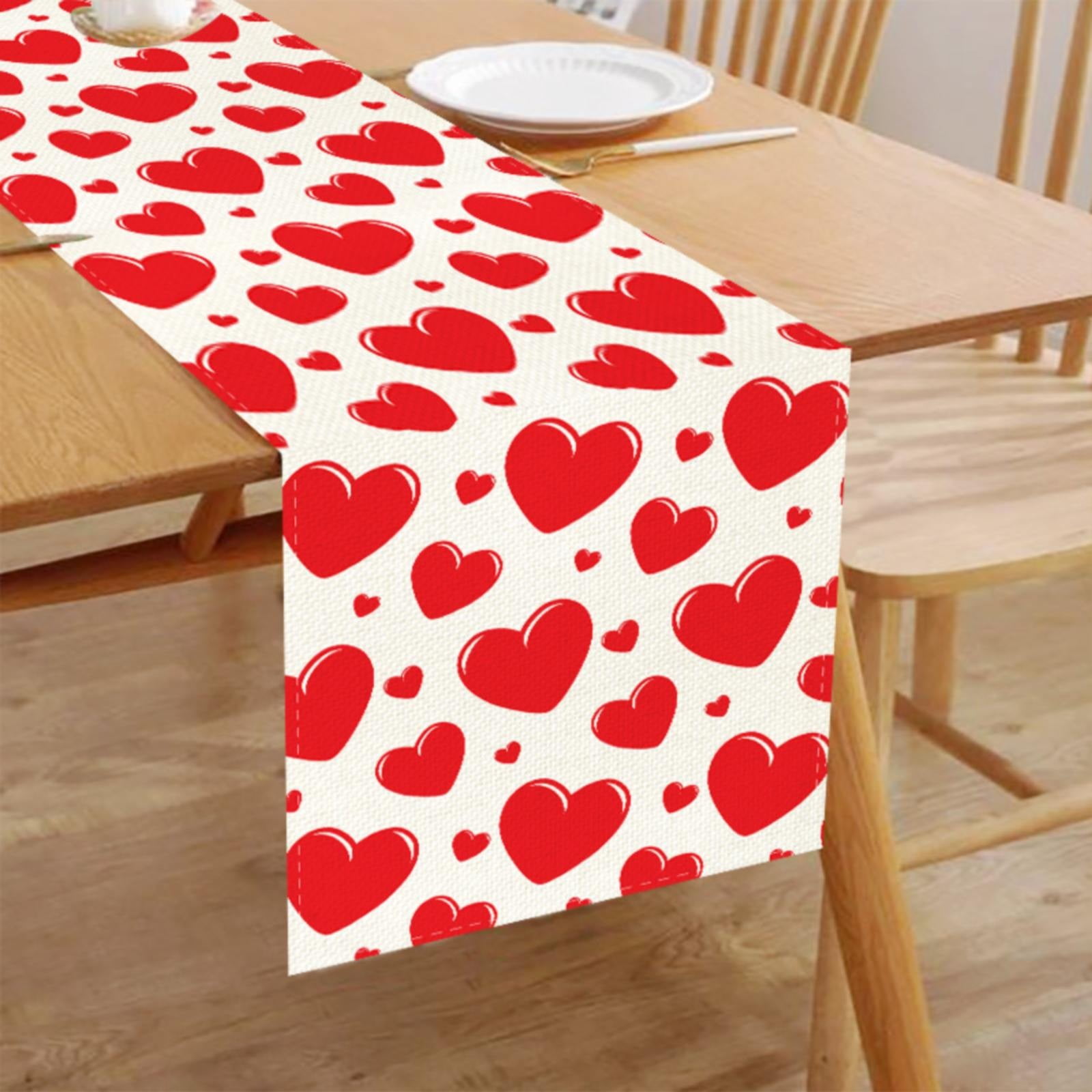 Clearance Sale!Aopfjg Valentines Day Tablecloth,Valentine's Day Linen ...
