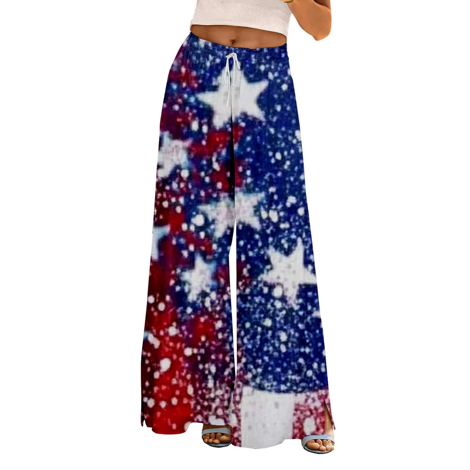 Clearance Sale!BKQCNKM American Flag Pants Women, 4th of July Pants for ...