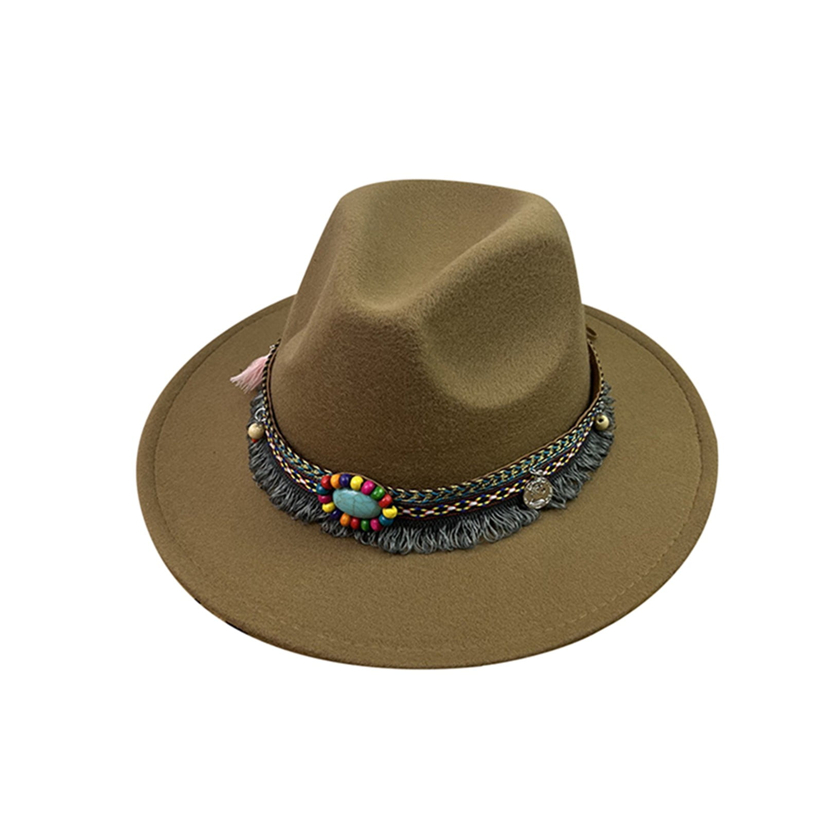 Clearance Sale!BKQCNKM Womens Fedora Hat, Felt Hats for Women, Wide ...