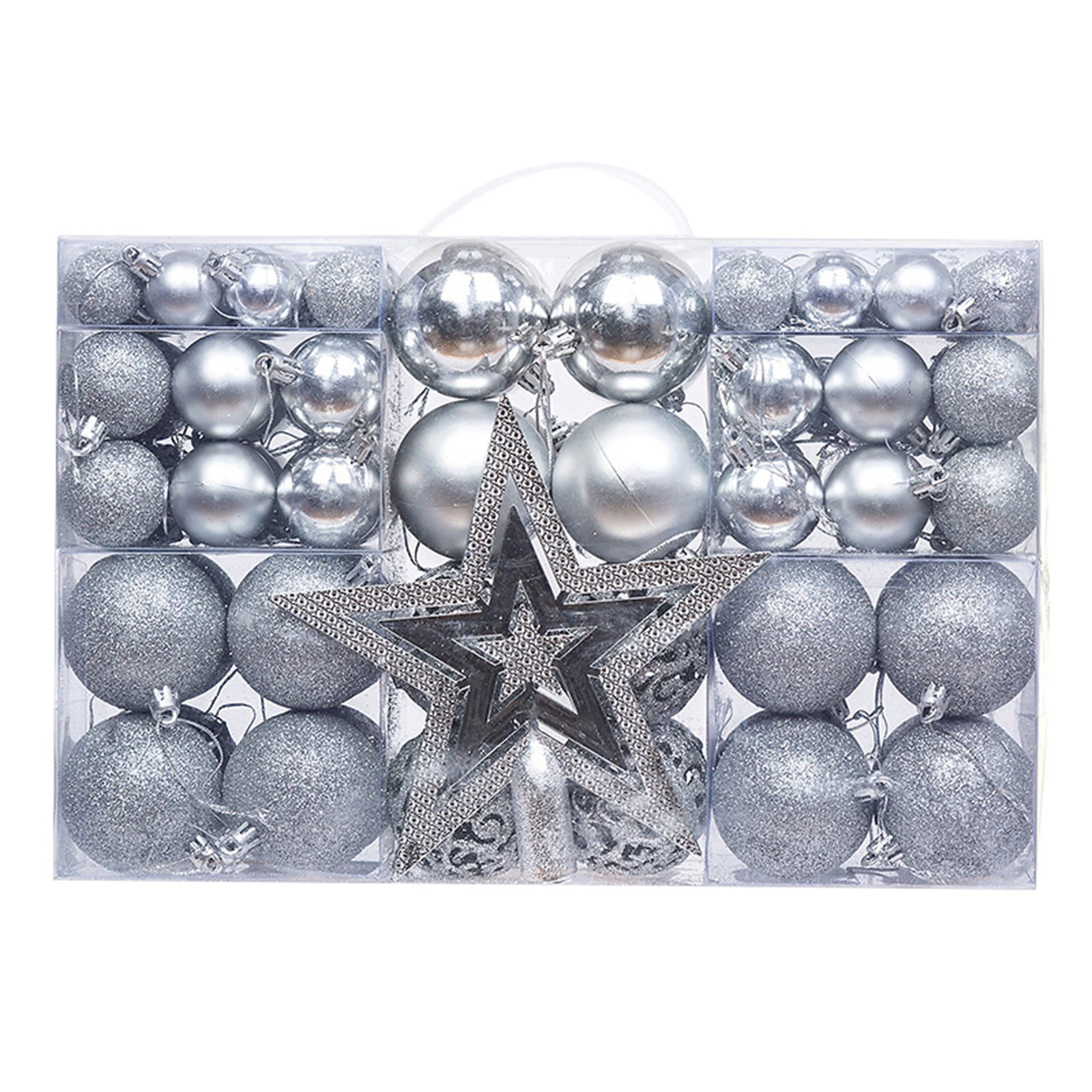 Clearance Sale! Christmas Baubles101 Piece Set 1 X Tree Topper Glitter ...