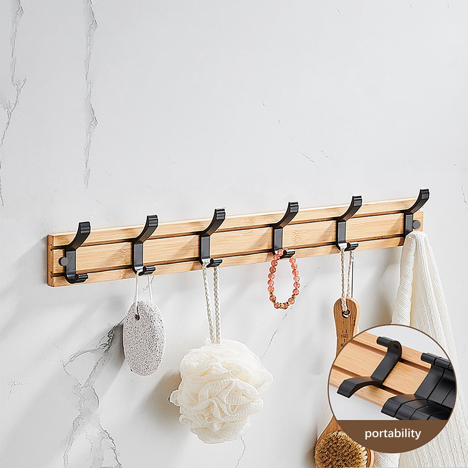 Clearance Sale!Coat Rack Wall Mount With Movable Multiple Metal Hooks ...
